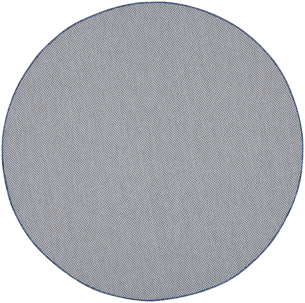 Courtyard 6' x 6' Round Rug In Ivory Blue by Nourison | 1StopBedrooms