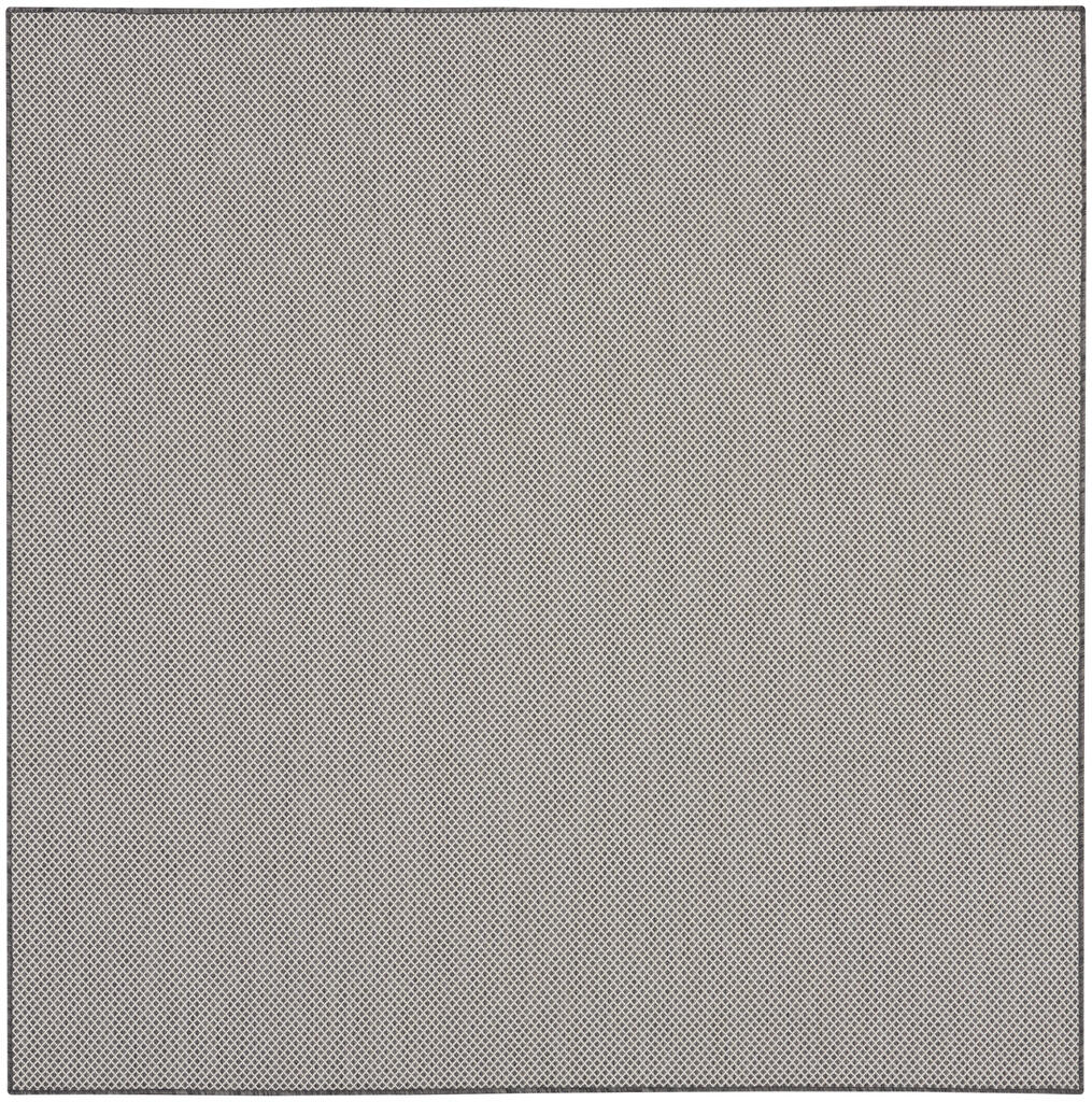 Courtyard 6' x 6' Square Rug In Ivory and Charcoal by Nourison ...