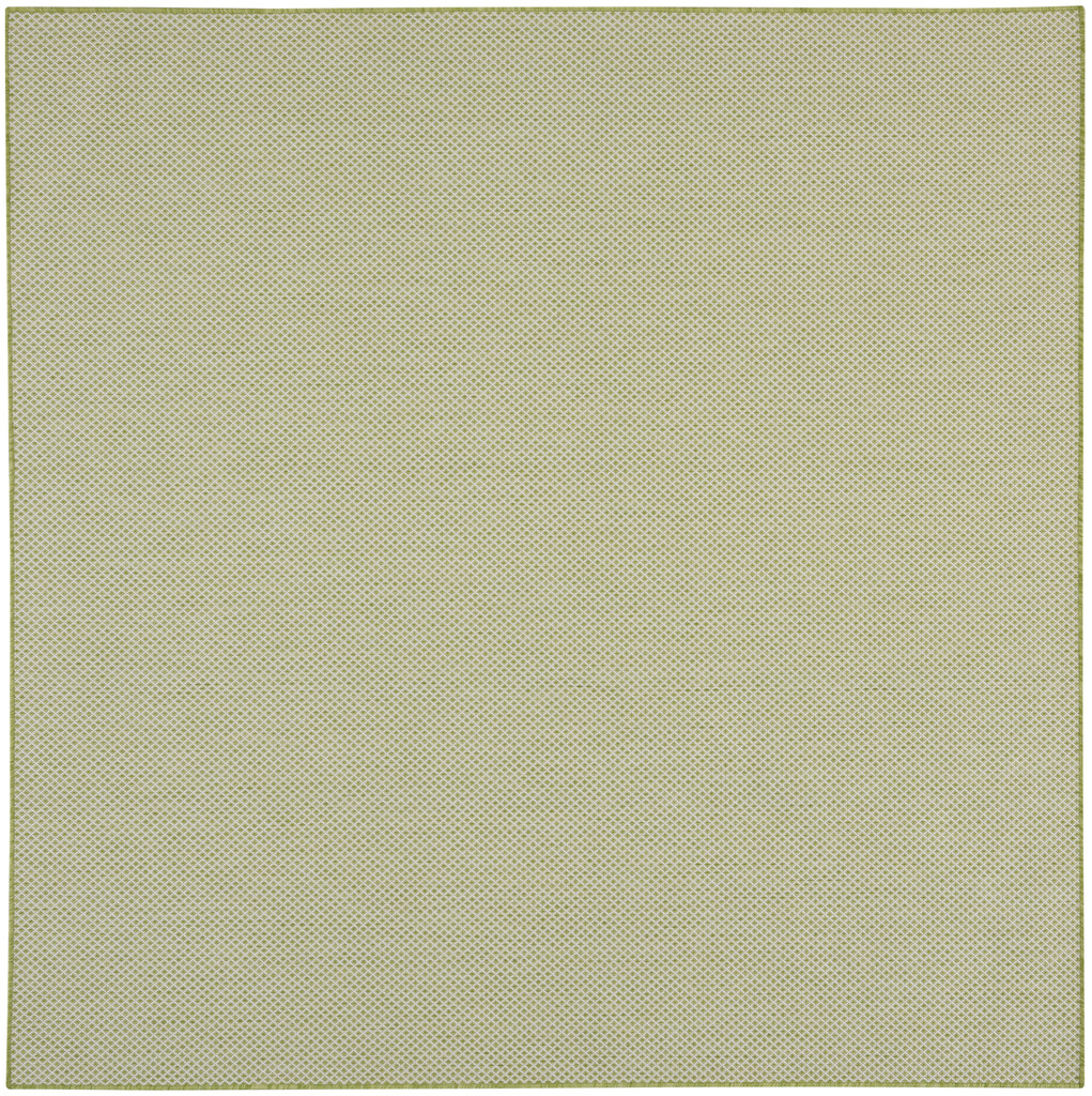 Courtyard 8' x 8' Square Rug In Ivory and Green by Nourison | 1StopBedrooms