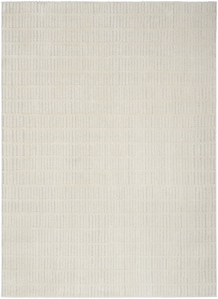 Cozy Modern 7'10" x 9'10" Indoor Rug In Ivory Grey by Nourison ...