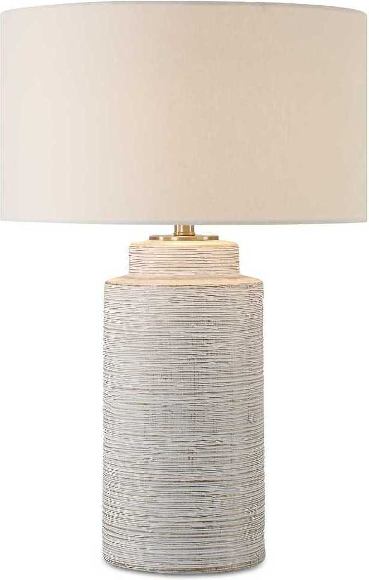 Crimp Ribbed Table Lamp In White by Uttermost | 1StopBedrooms