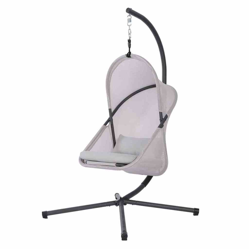 Crush Swing Chair In Light Gray by Furniture of America | 1StopBedrooms