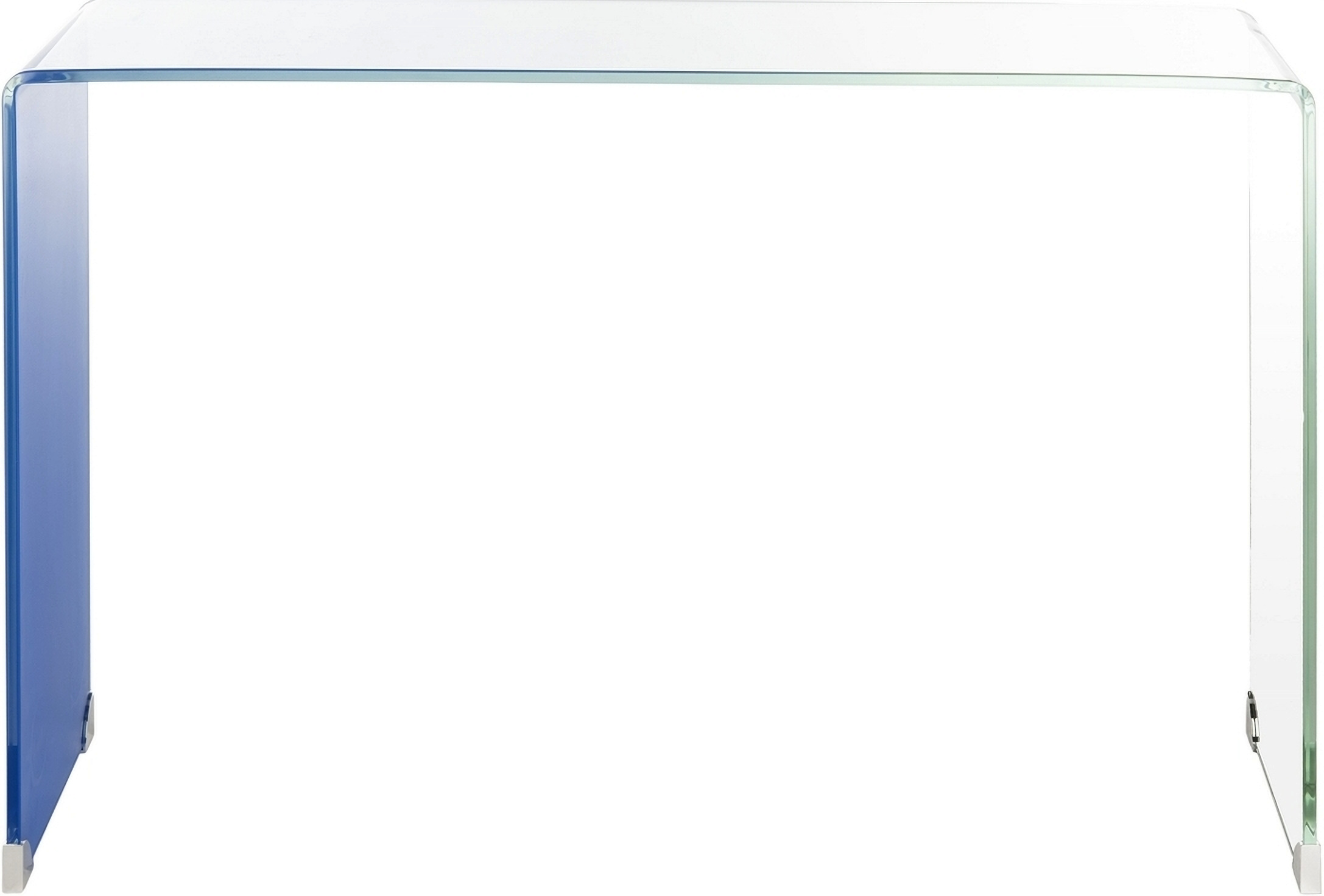 Crysta Clear and Blue Ombre Glass Console Table by Safavieh | 1StopBedrooms