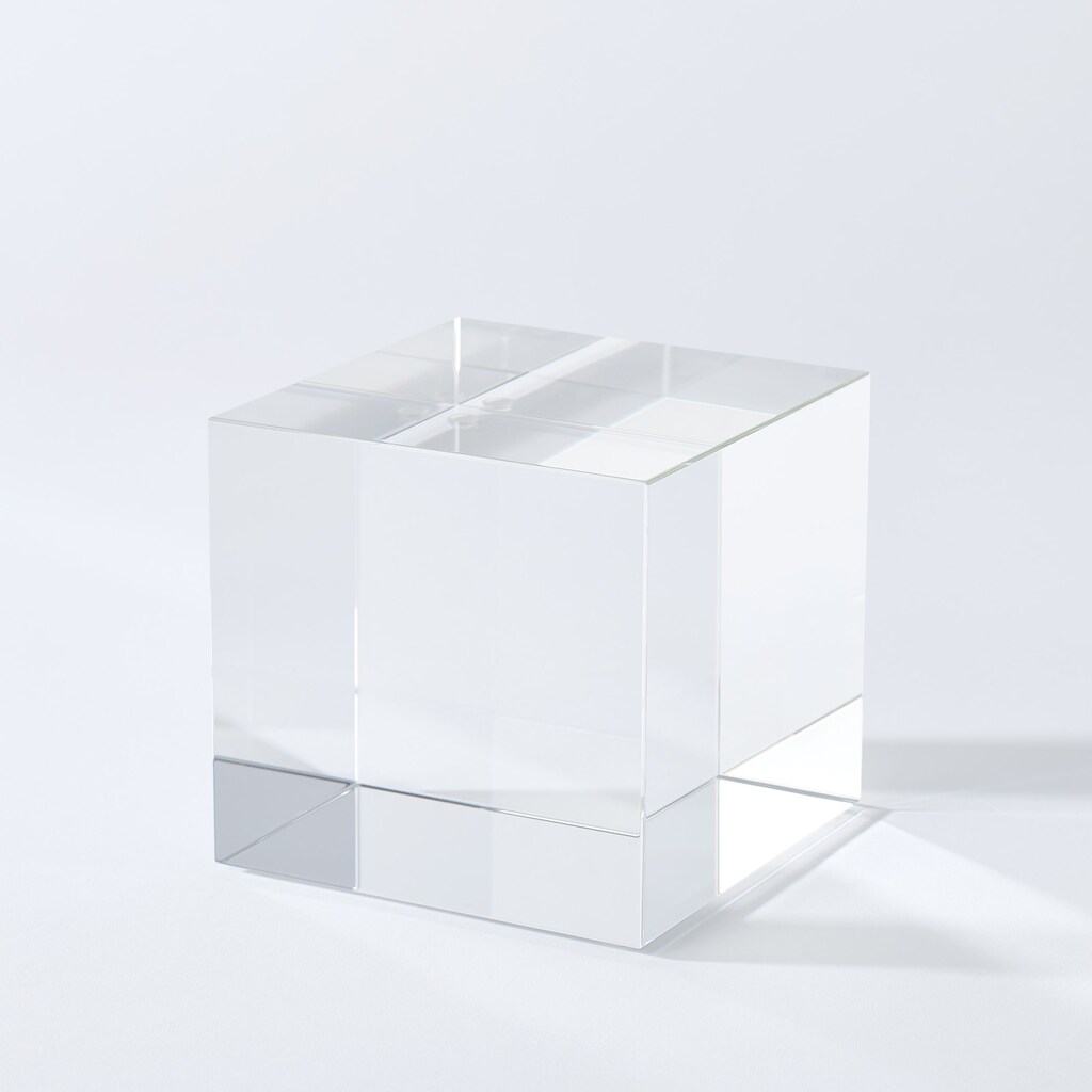 Crystal Large Cube Riser In Clear by Global Views | 1StopBedrooms