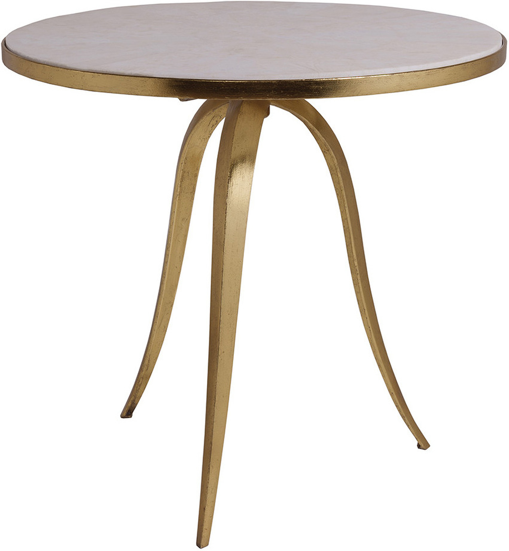 Signature Designs Crystal Stone Round End Table In Gold by Artistica ...