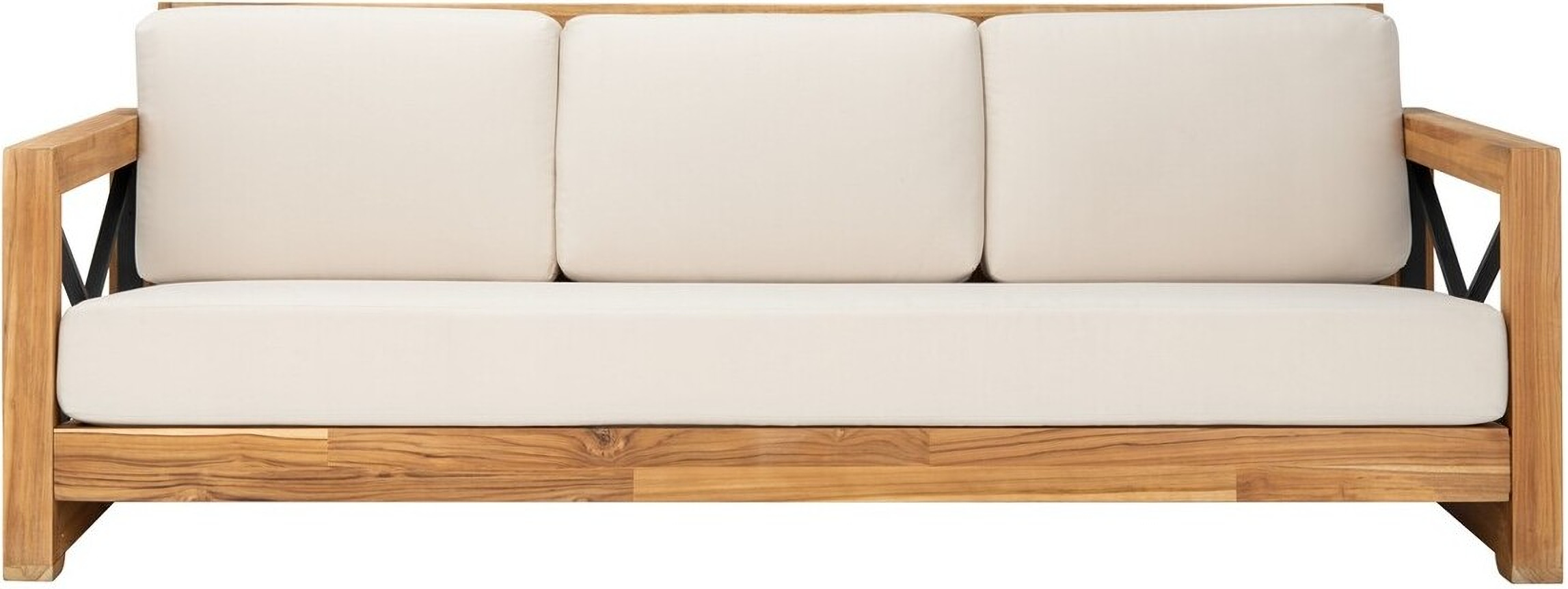 Safavieh Curacao Outdoor Teak 3 Seat Sofa