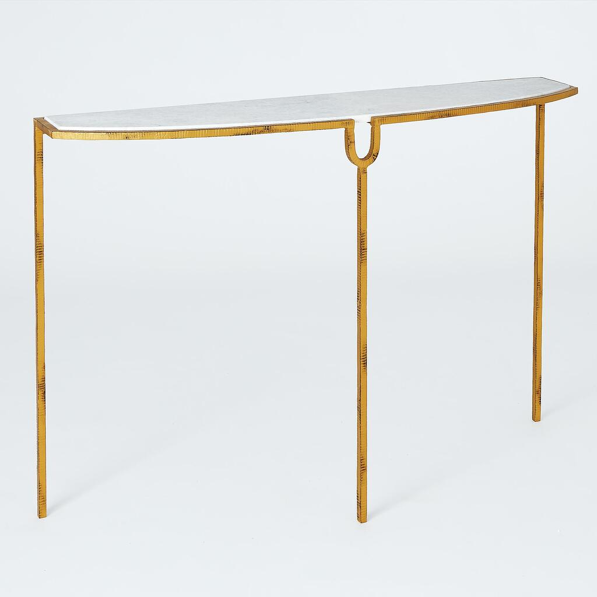 Curve Console In Gold by Global Views | 1StopBedrooms