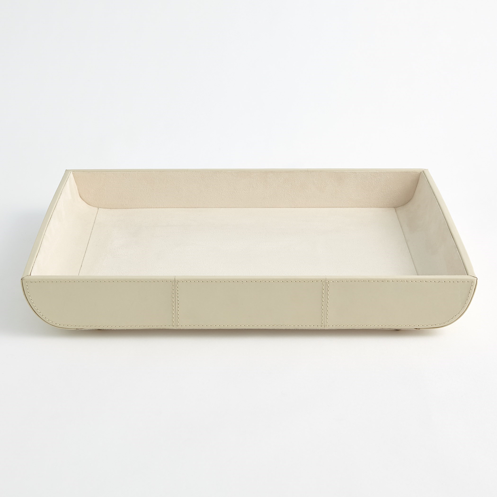 Curved Corner Tray In Ivory by Global Views | 1StopBedrooms