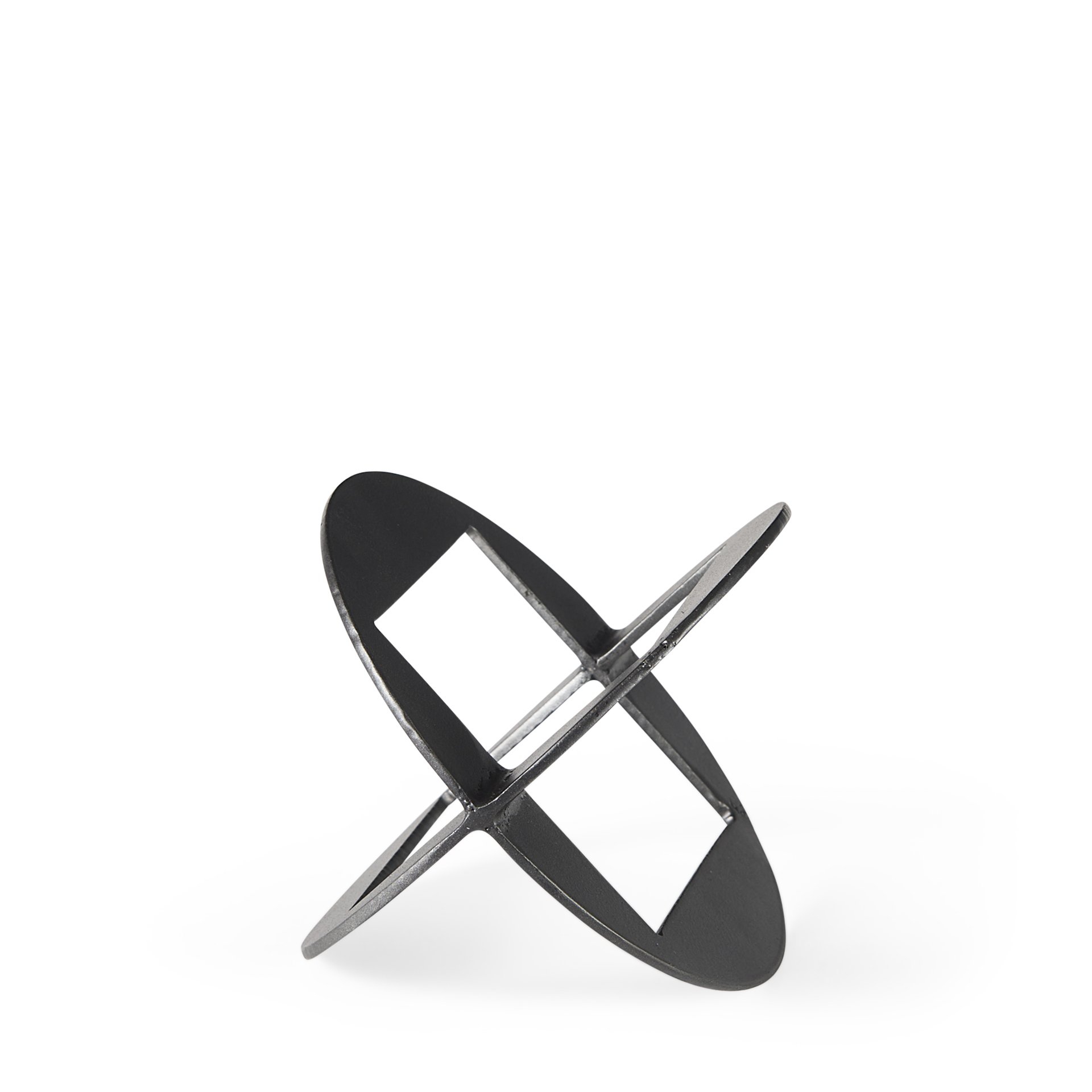 Cusco Iron Gunmetal Geometric Small Decorative Object In Black by ...