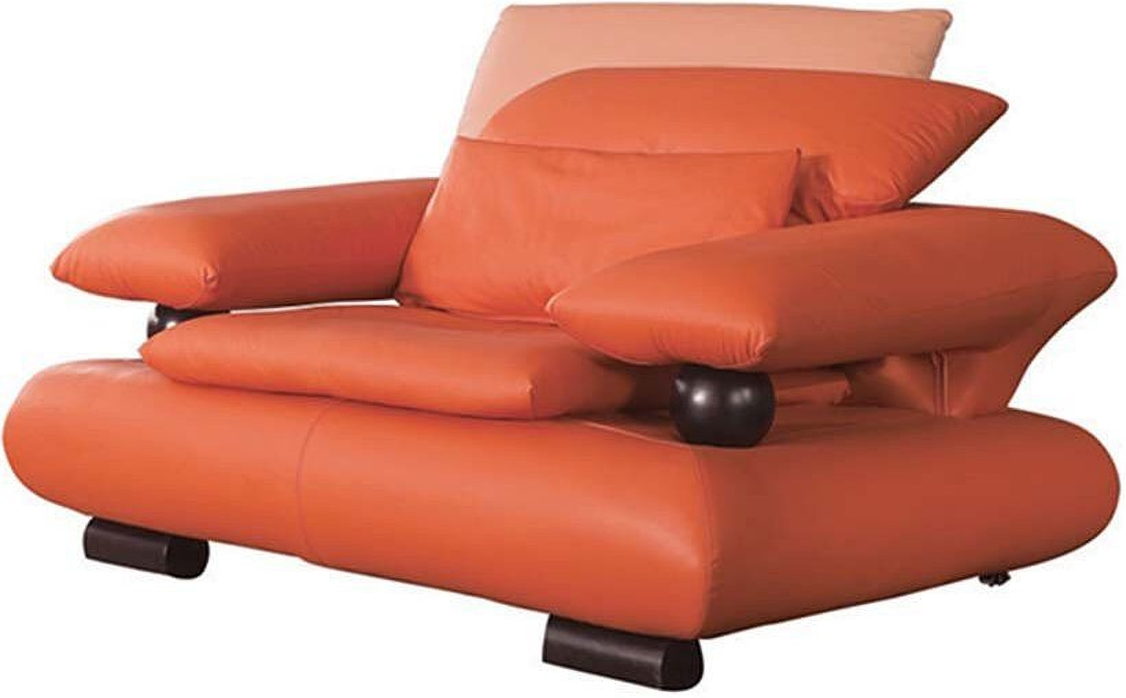 410 Orange Leather Living Room Set - 1StopBedrooms.