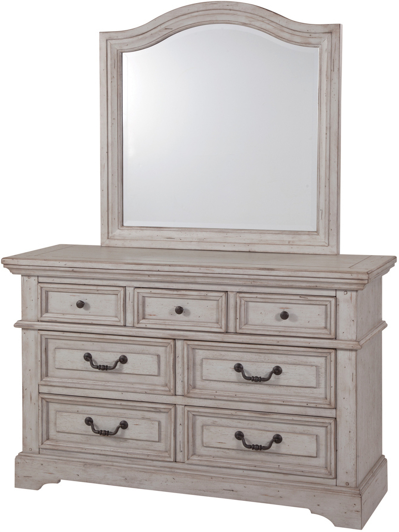 American Woodcrafters Stonebrook Double Dresser in Antique Gray 7820 ...