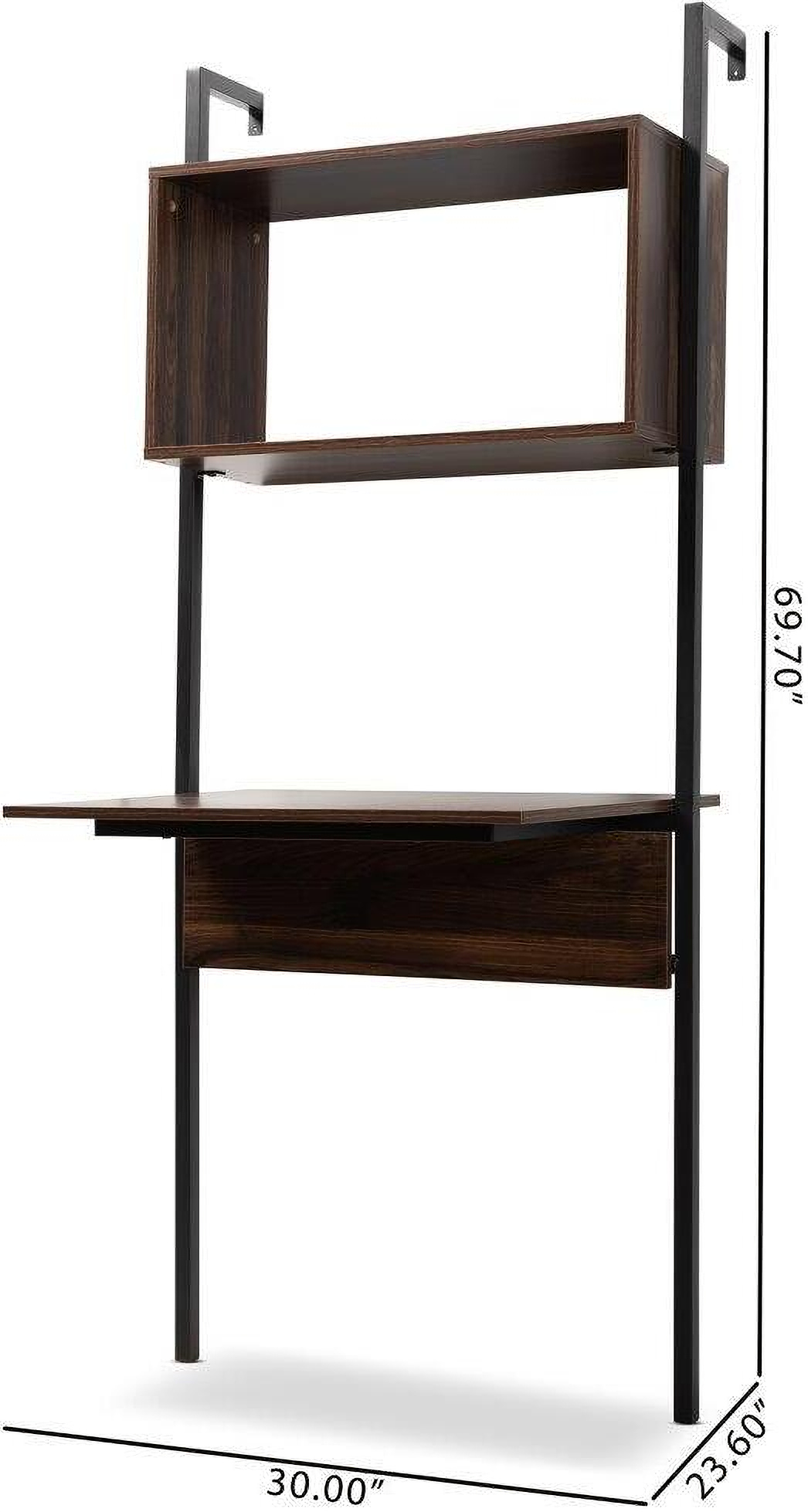 Baxton Studio Fariat Modern Industrial Walnut Brown Finished Wood And ...