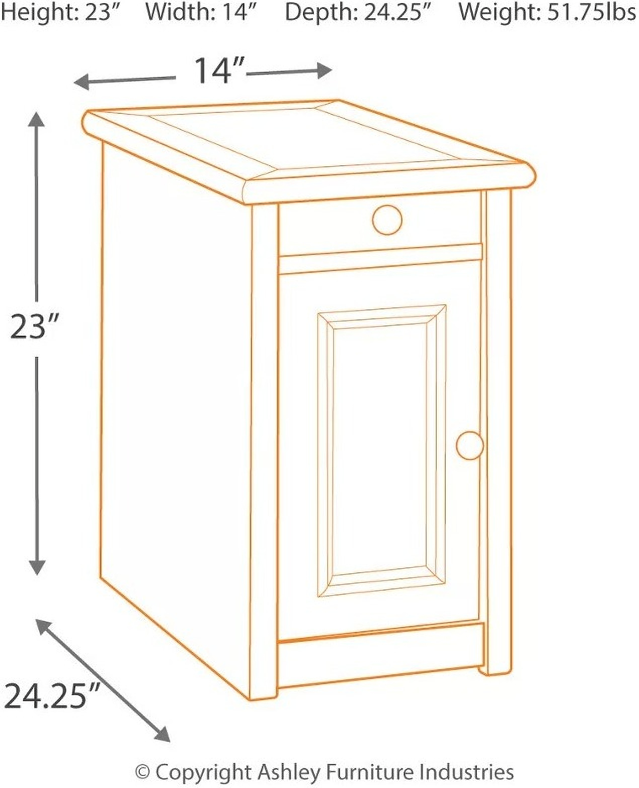Bolanburg Weathered Gray Chair Side End Table - 1StopBedrooms.