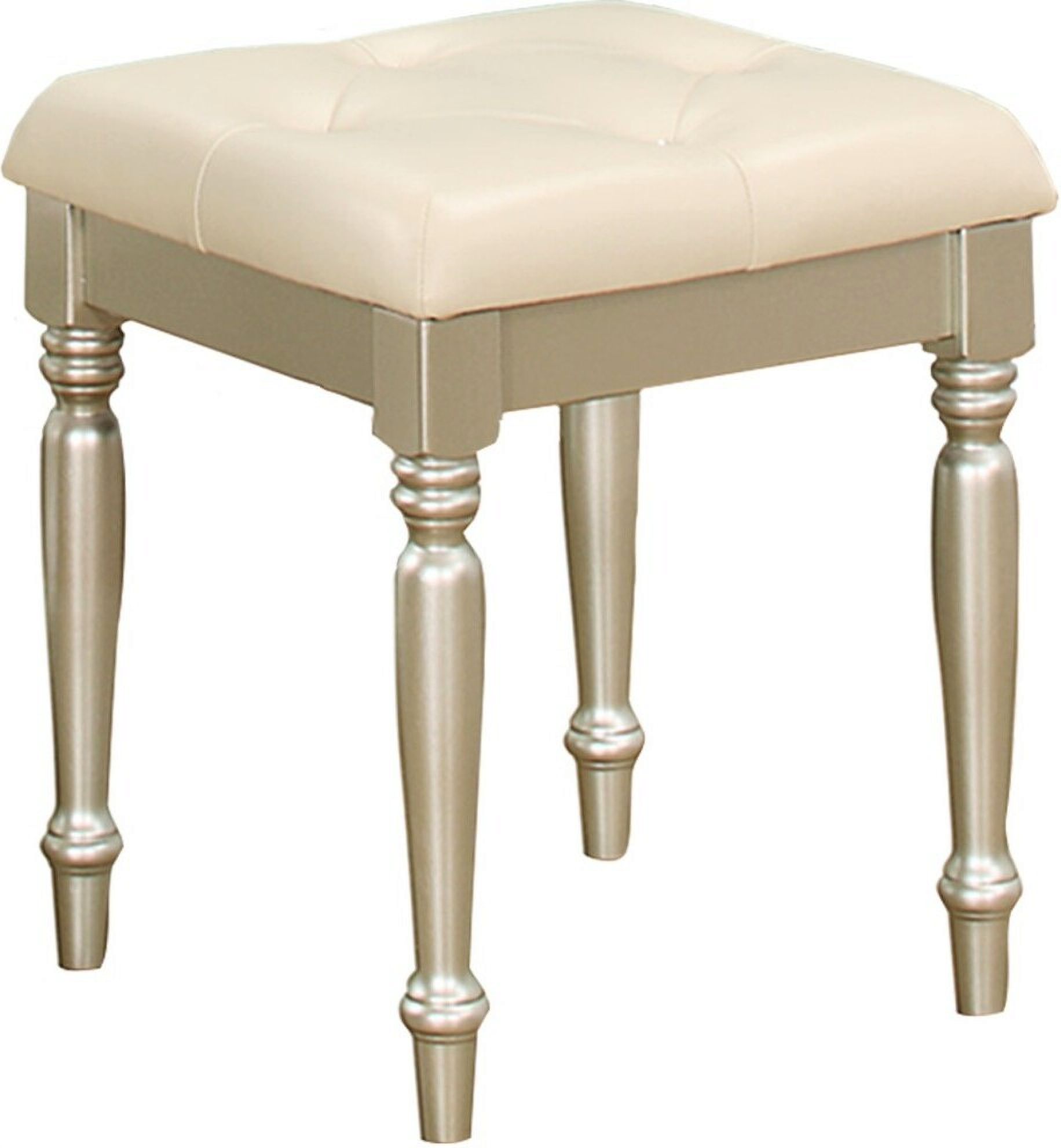 Celandine Silver Vanity Stool - 1StopBedrooms.