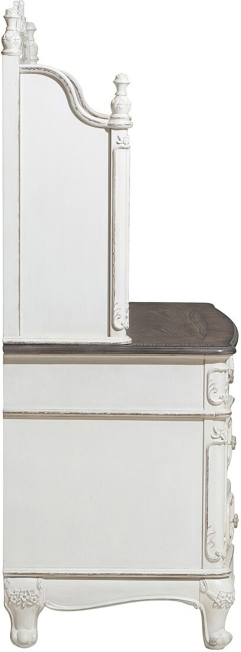 Cinderella Antique White With Grey Writing Desk - 1StopBedrooms.