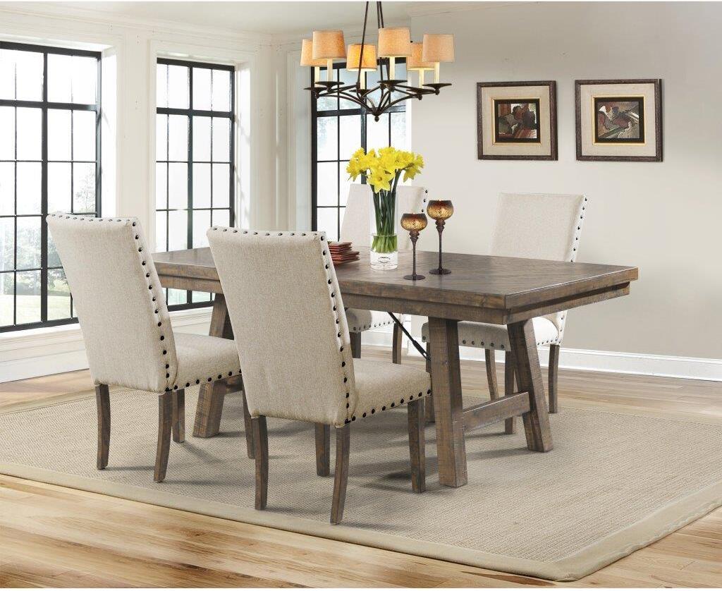 Dex Smokey Walnut Extendable Rectangular Dining Table - 1StopBedrooms.