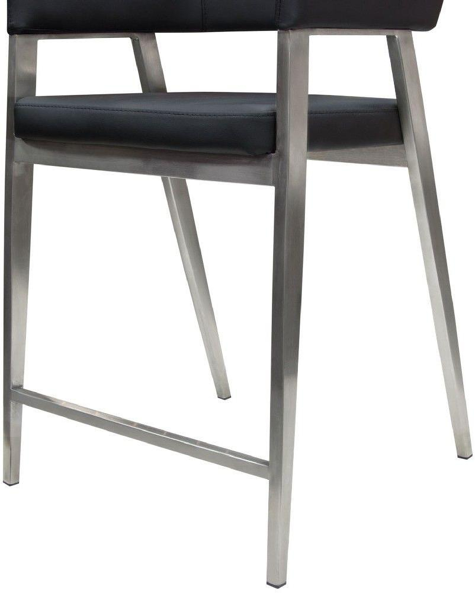 Diamond Sofa Adele Black Leatherette Counter Height Chairs Set of 2 ...