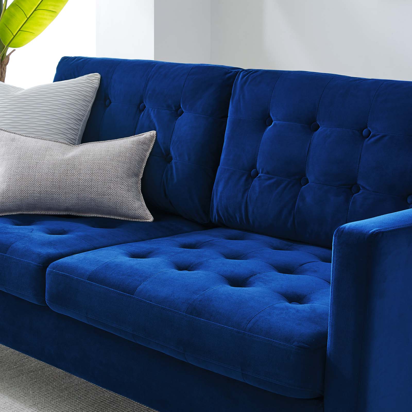 Exalt Tufted Performance Velvet Sofa EEI-4444-NAV - 1StopBedrooms.