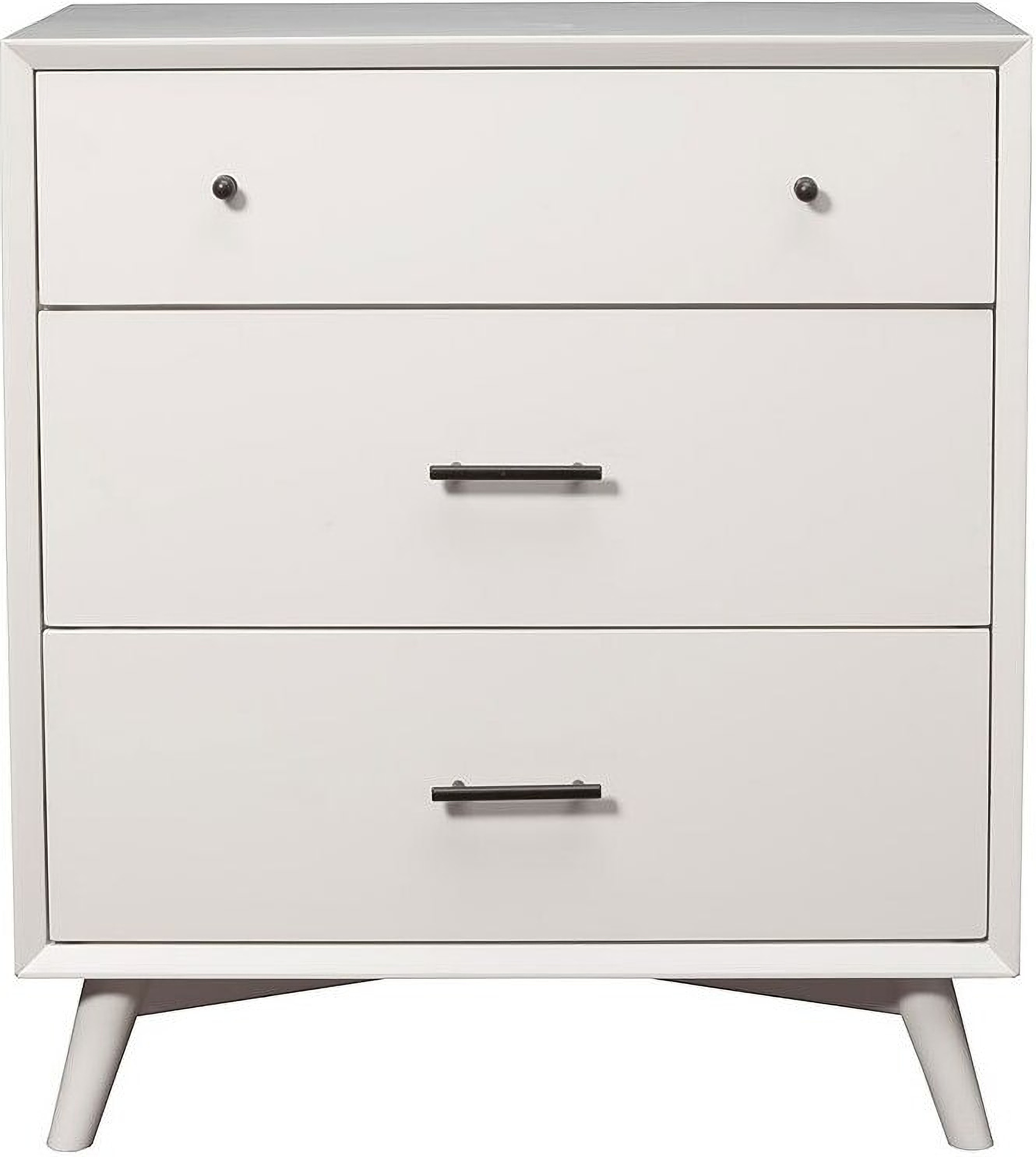 Flynn White 3 Drawer Small Chest - 1StopBedrooms.
