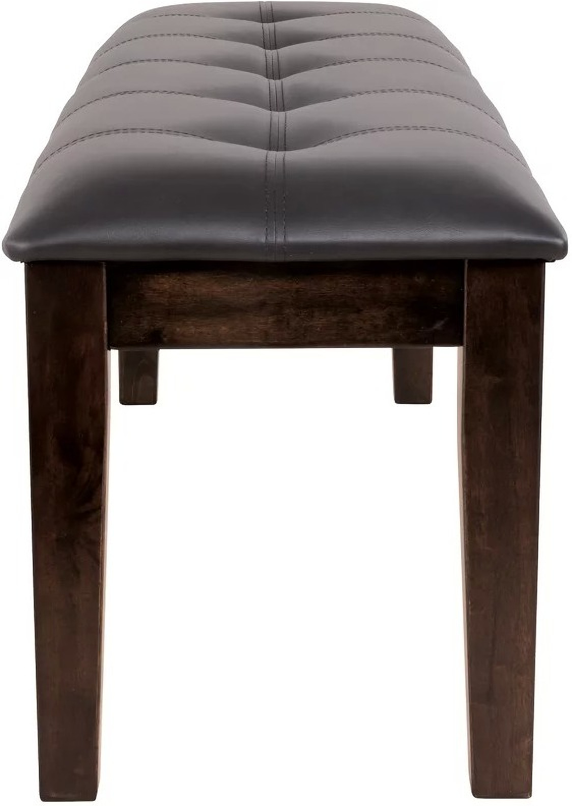 Haddigan Dark Brown Large Upholstered Dining Room Bench - 1StopBedrooms.