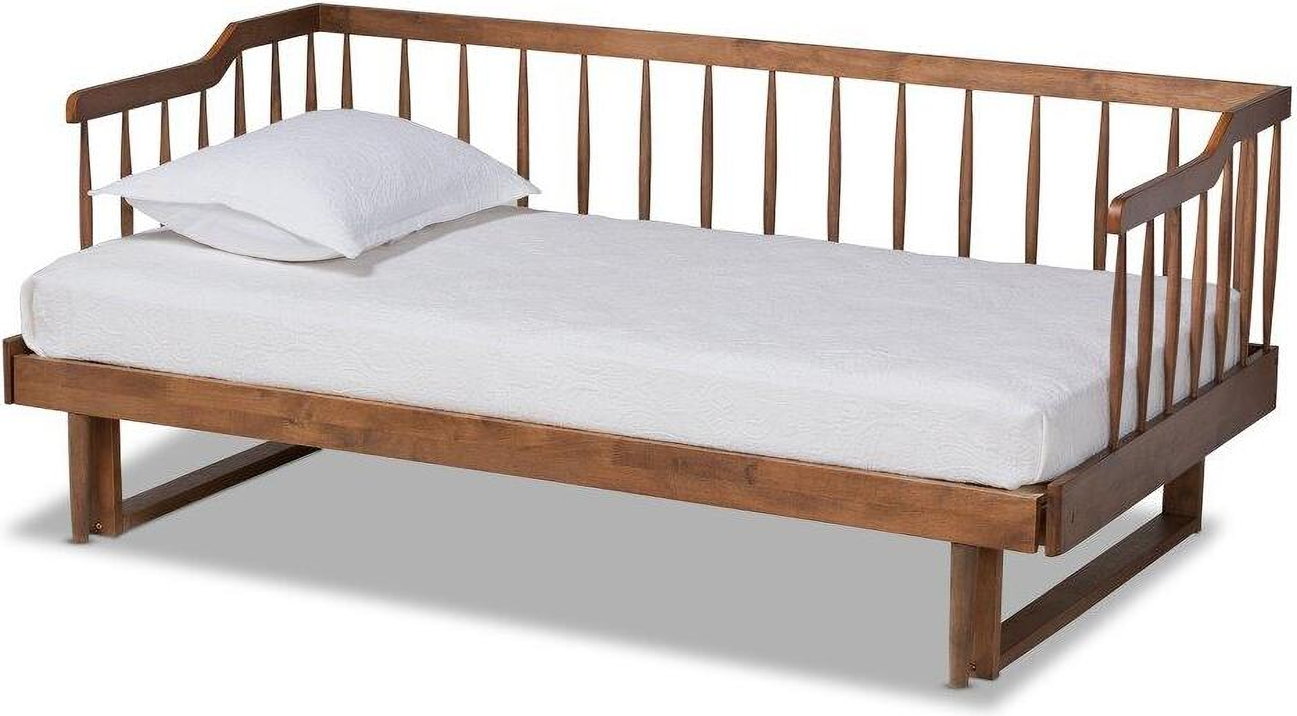 Muriel Modern and Transitional Walnut Brown Finished Wood Expandable ...