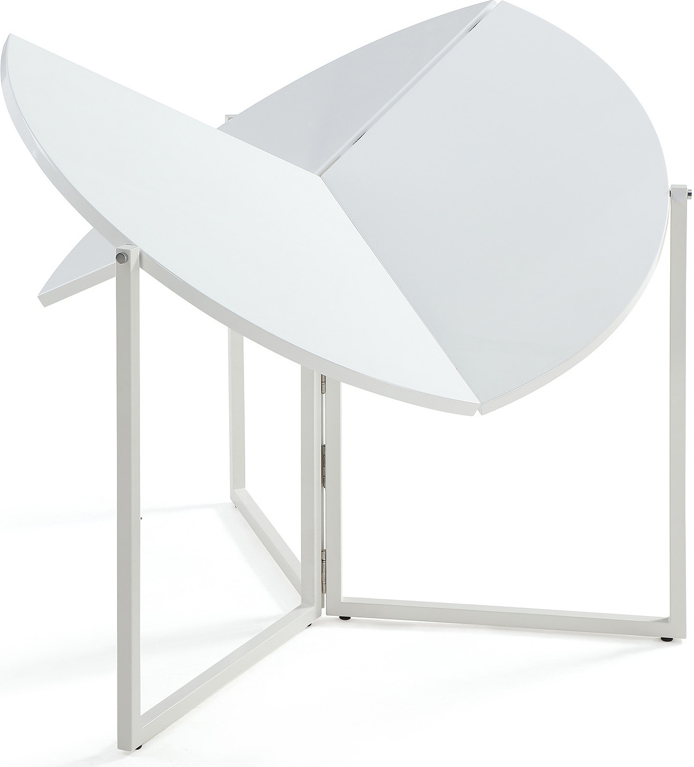 Round Foldaway Dining Table 8389-DT-FLD-WHT - 1StopBedrooms.