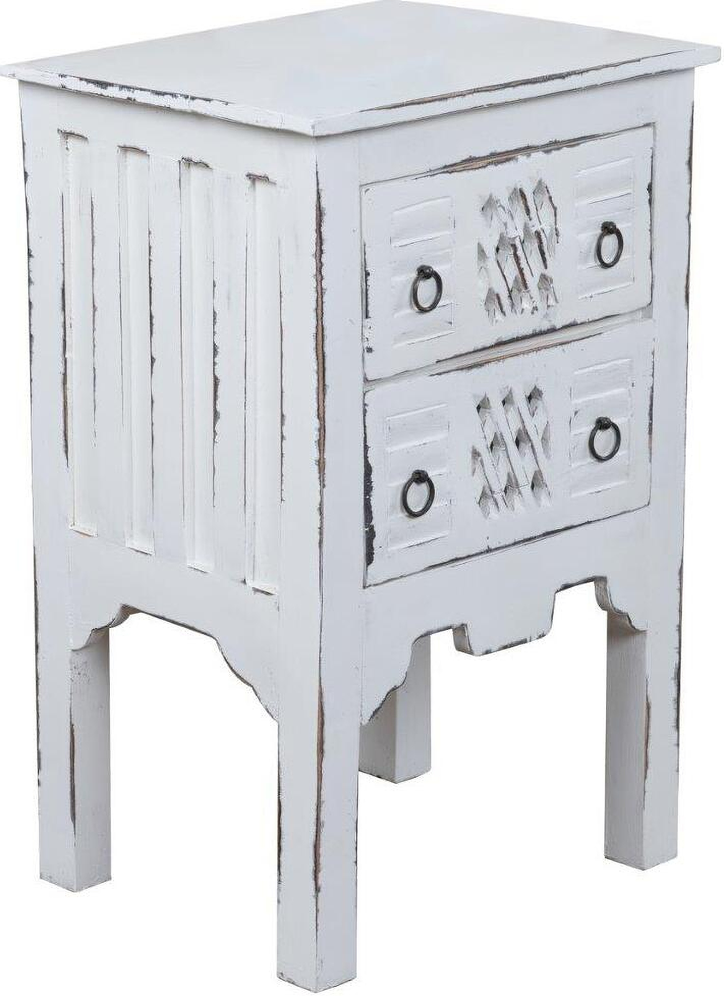 Sunset Trading Cottage Whitewashed End Table - 1StopBedrooms.
