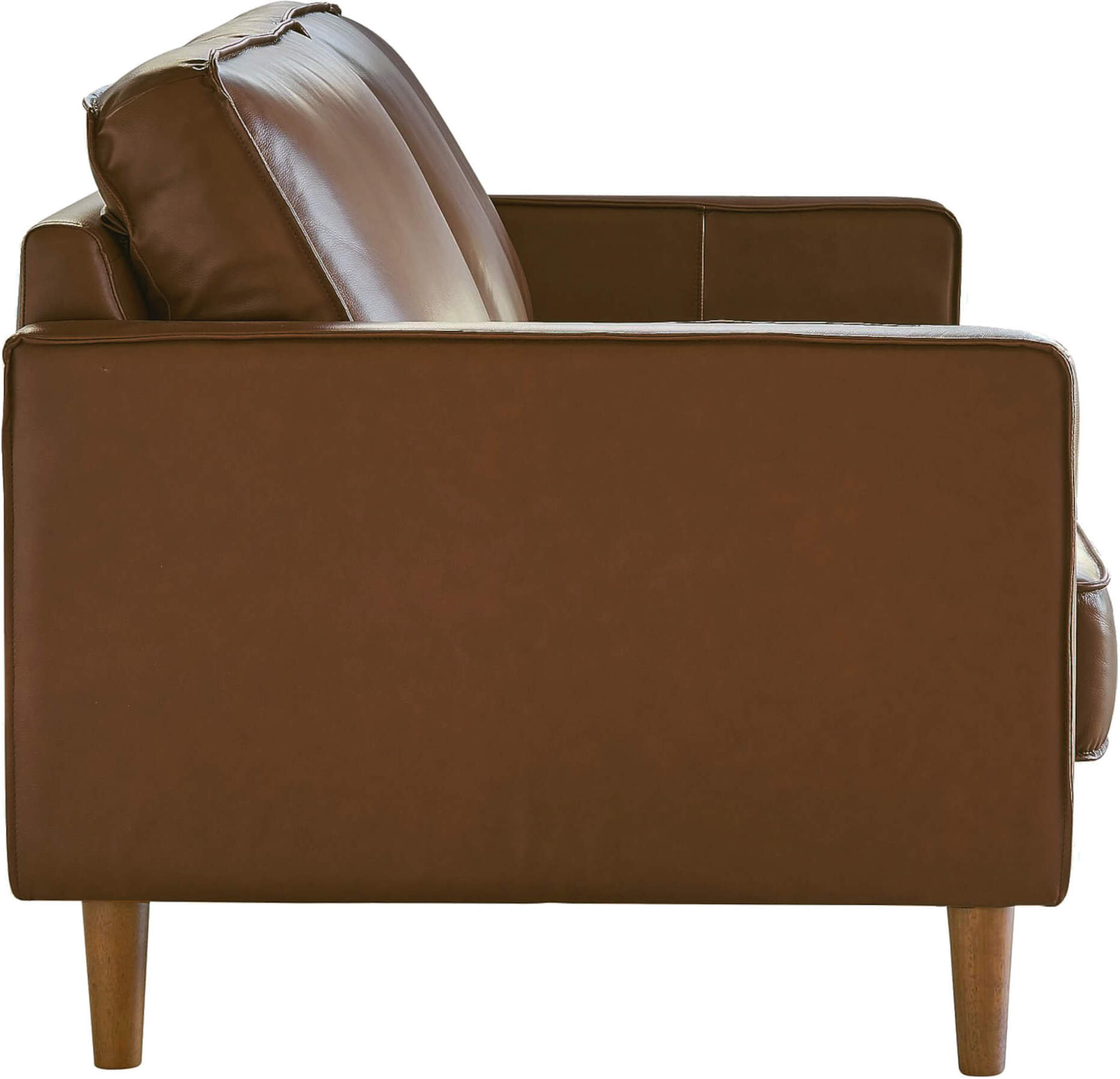 Sunset Trading Prelude 79 Inch Wide Top Grain Leather Sofa Chestnut ...