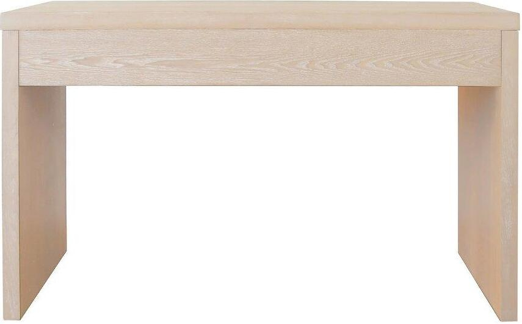 Waterfall Two Drawer Desk With Brass And Acrylic Hardware In Cerused ...