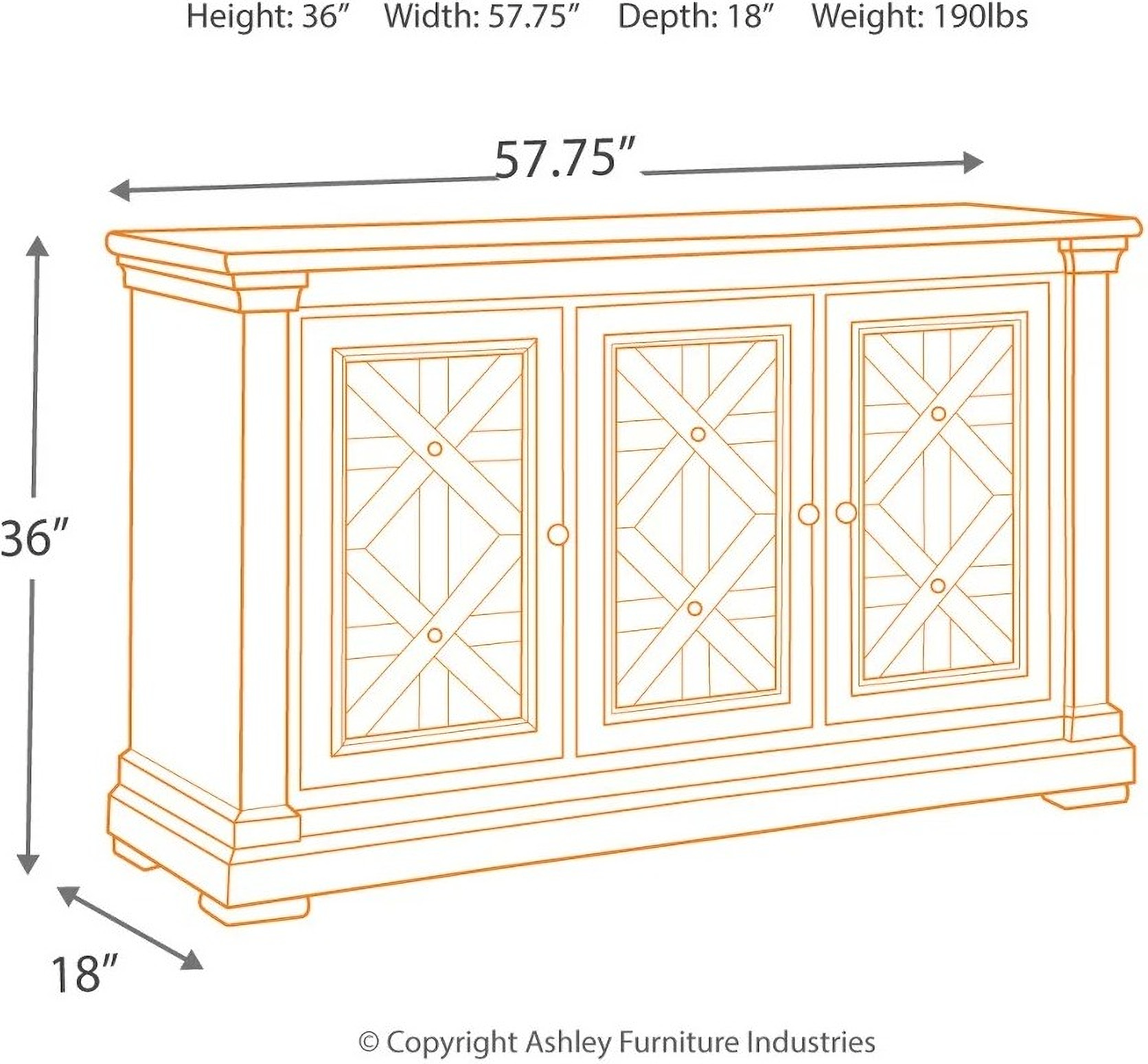Bolanburg White and Gray Dining Server - 1StopBedrooms.