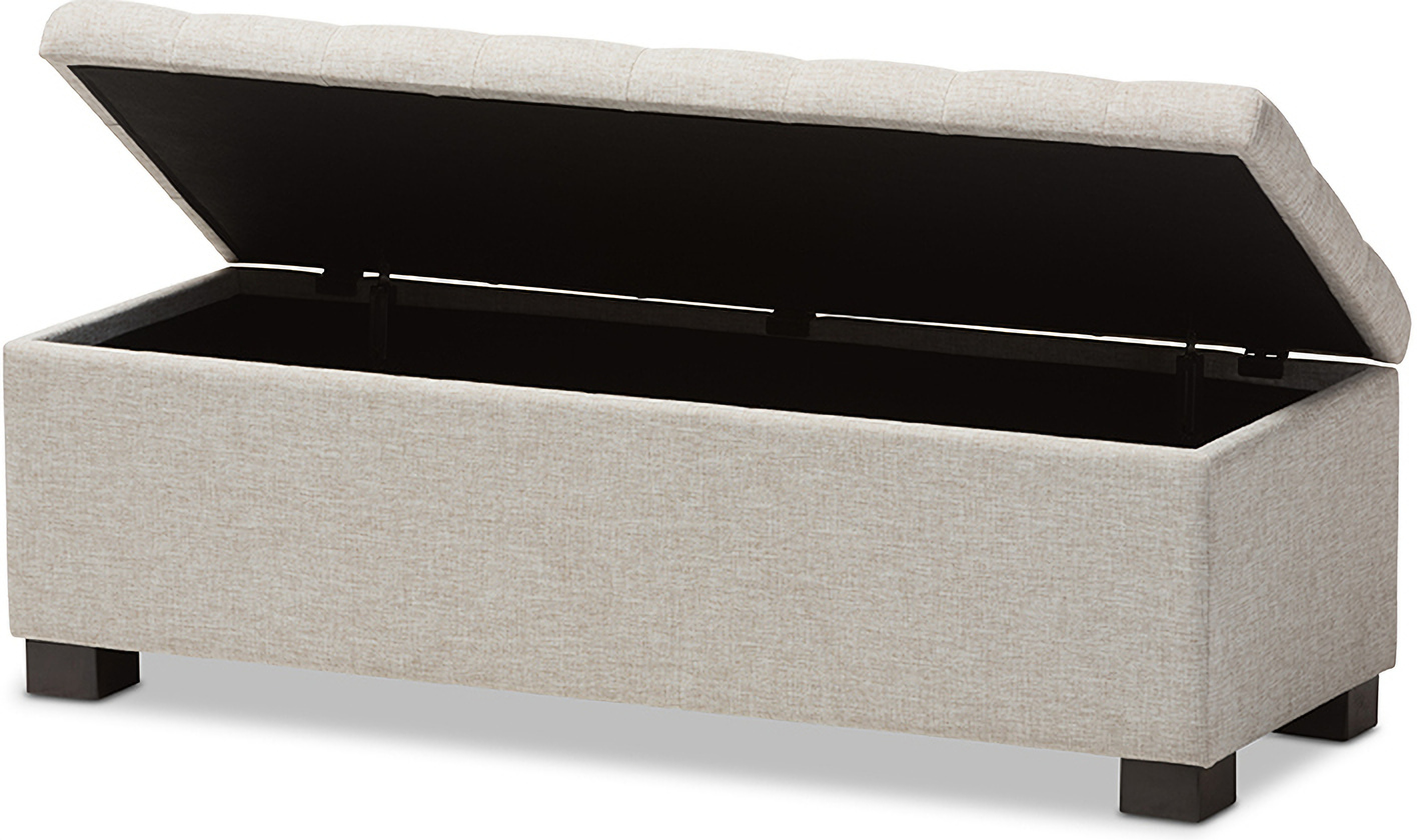 Baxton Studio Roanoke Modern And Contemporary Beige Fabric Upholstered ...