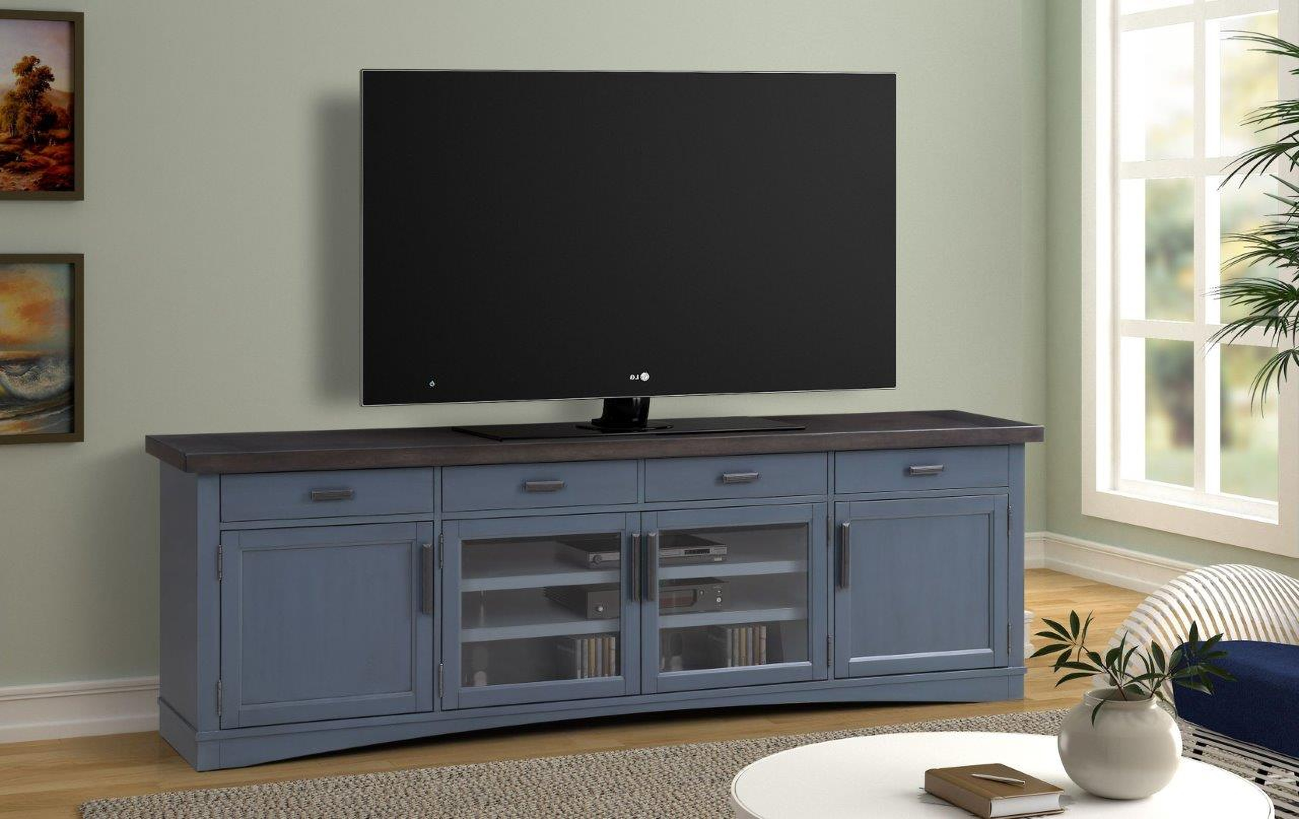 Americana Modern Denim 92 Inch TV Console - 1StopBedrooms.