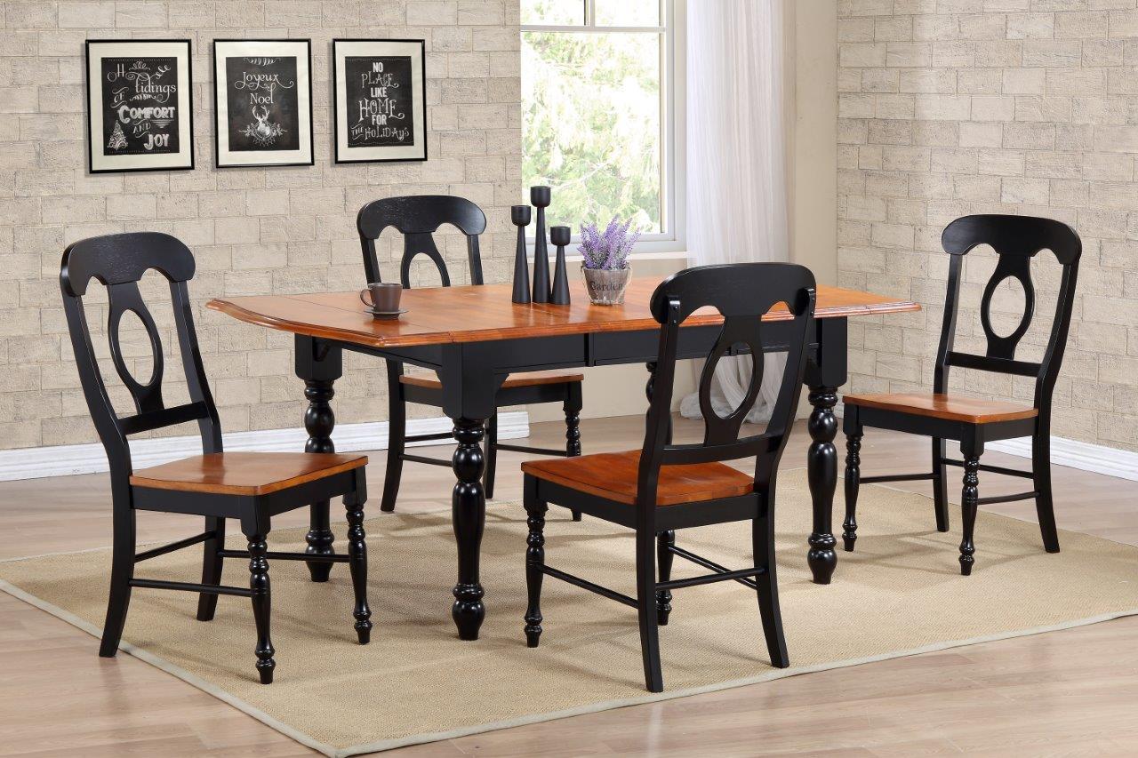 Black Cherry Selections Antique Black with Cherry Top Drop Leaf ...