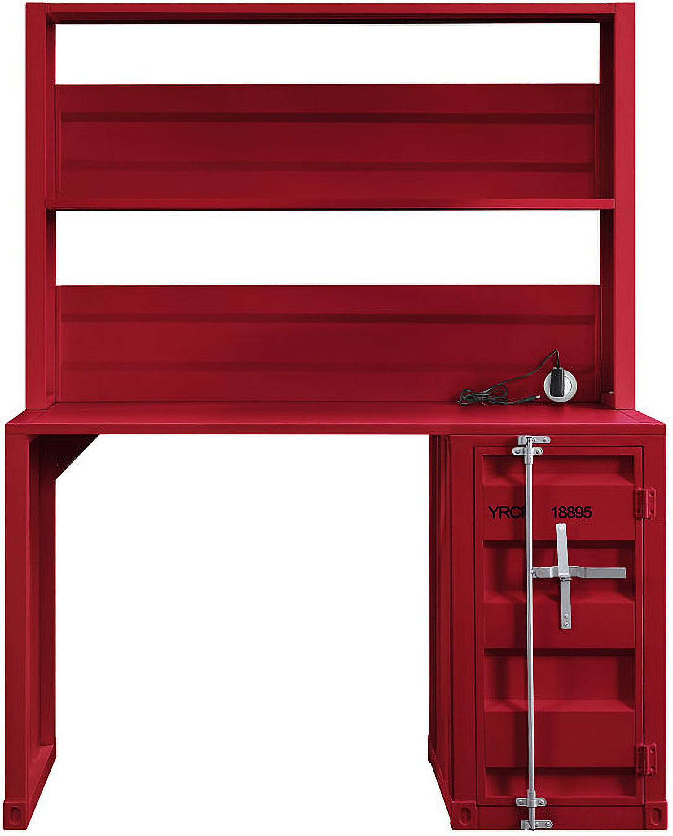 Cargo Youth Desk w/ Hutch (Red) - 1StopBedrooms.