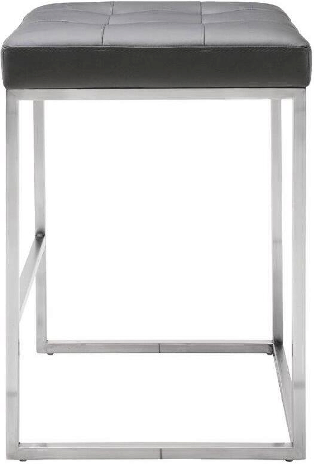 Chi Grey Leather Counter Stool - 1StopBedrooms.