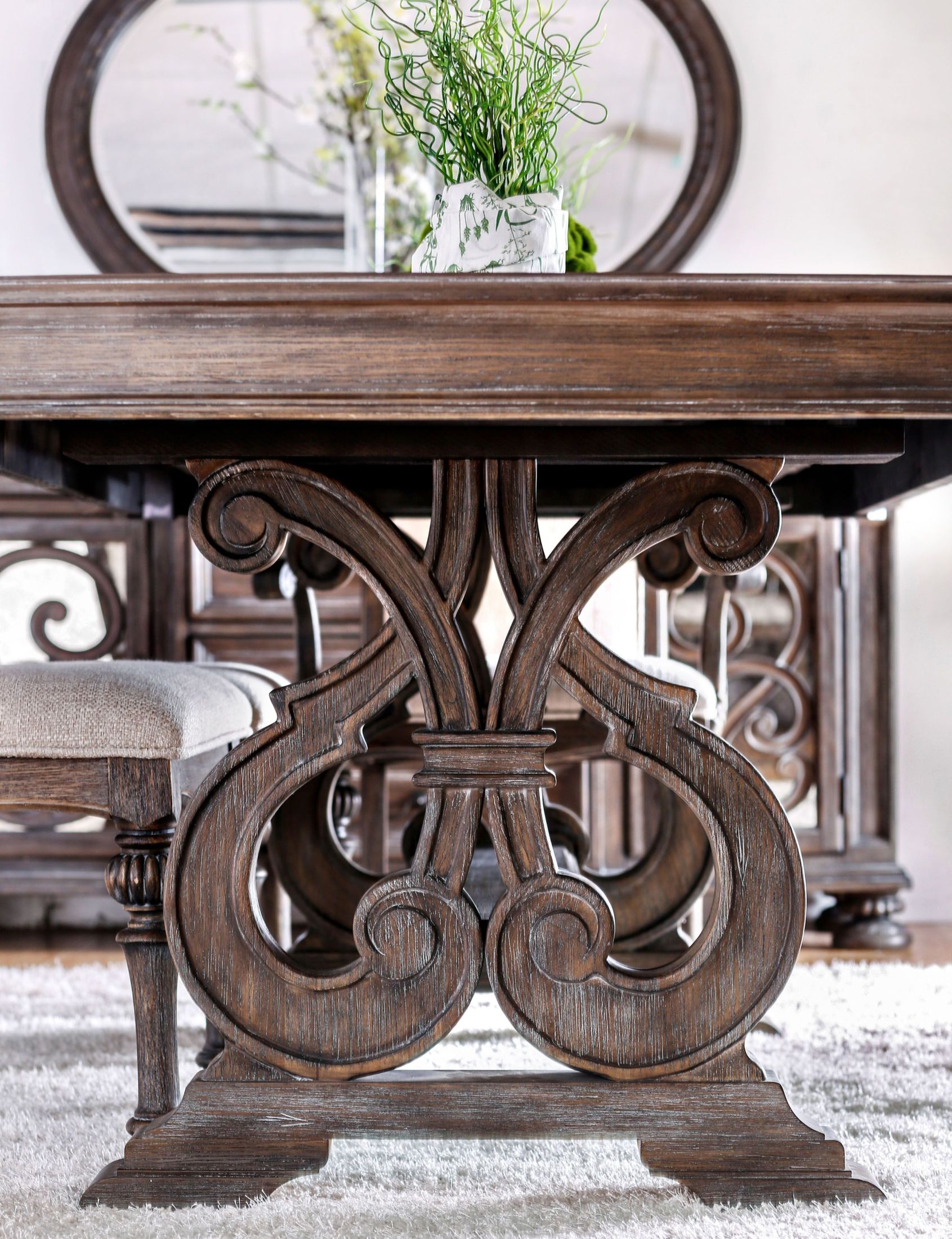 Arcadia Rustic Natural Tone Extendable Rectangular Dining Table ...