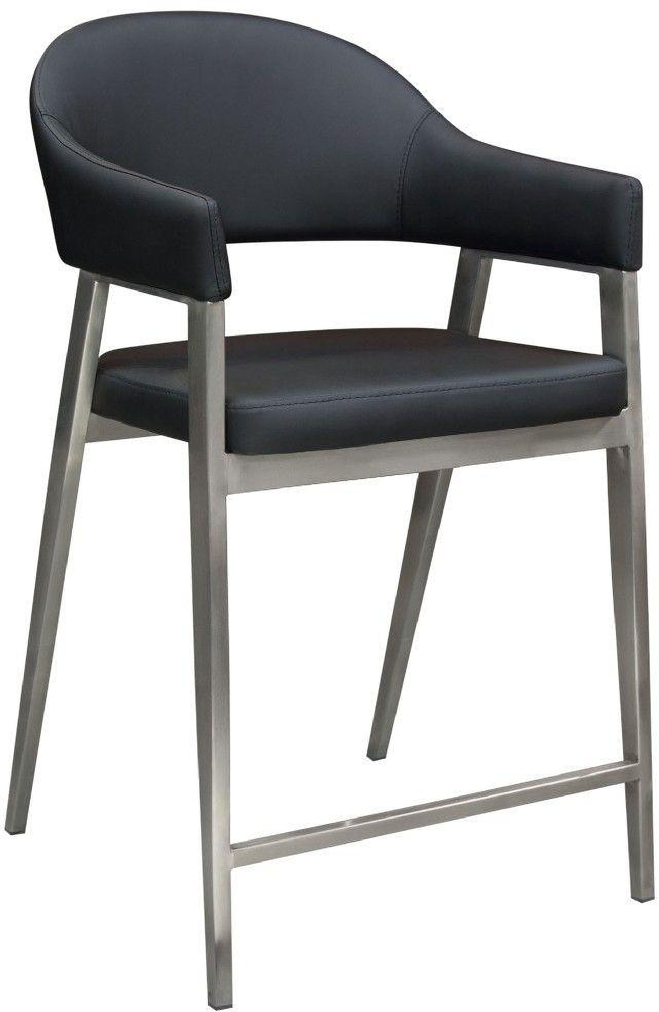 Diamond Sofa Adele Black Leatherette Counter Height Chairs Set of 2 ...