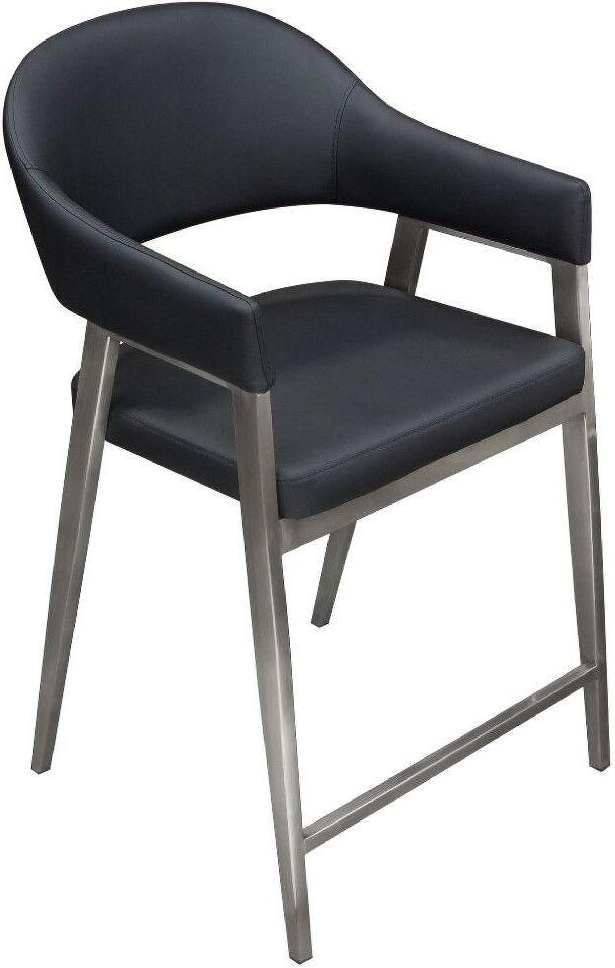 Diamond Sofa Adele Black Leatherette Counter Height Chairs Set of 2 ...