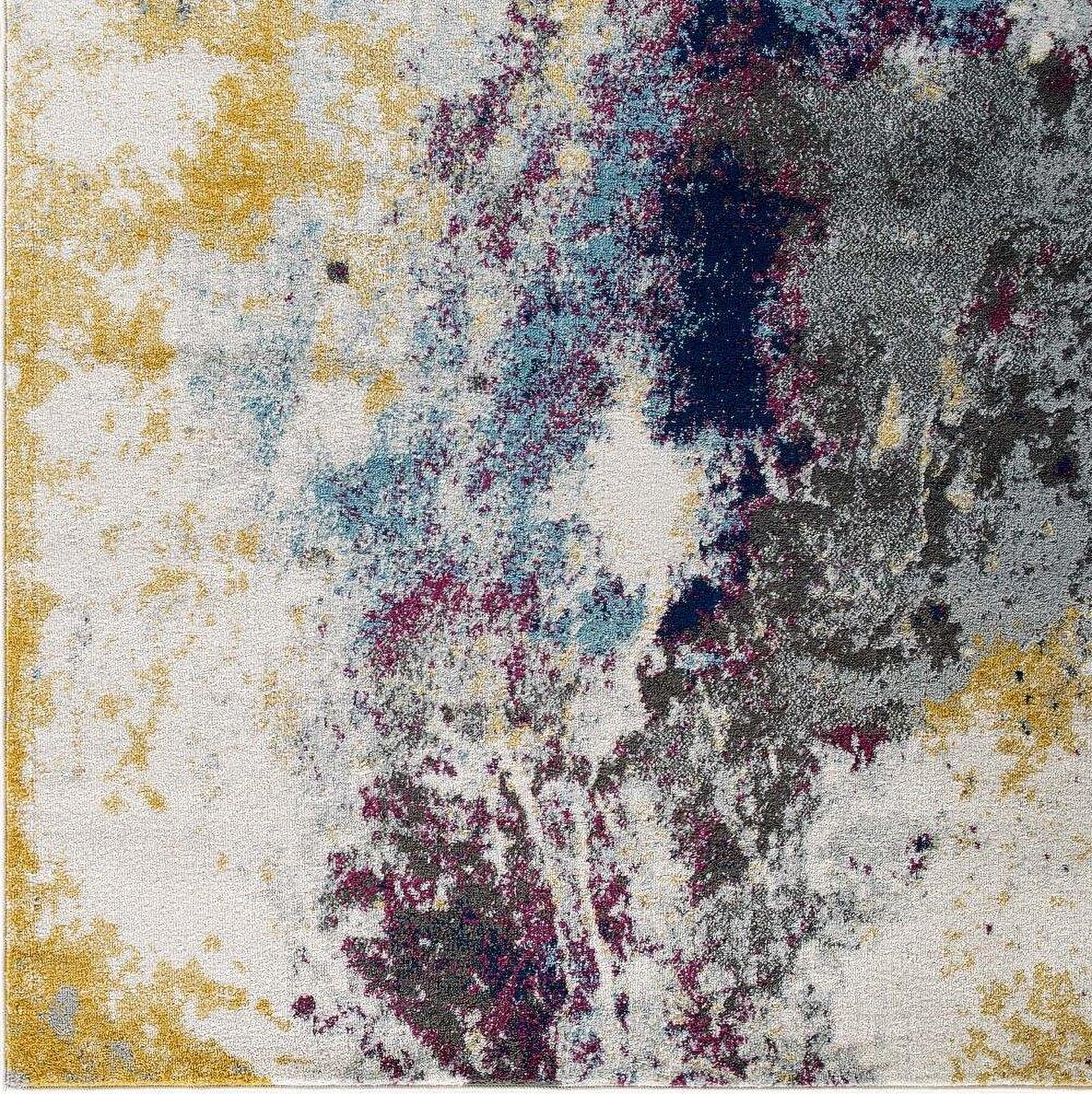 Entourage Yellow and Gray Adeline Contemporary Modern Abstract 8x10 ...