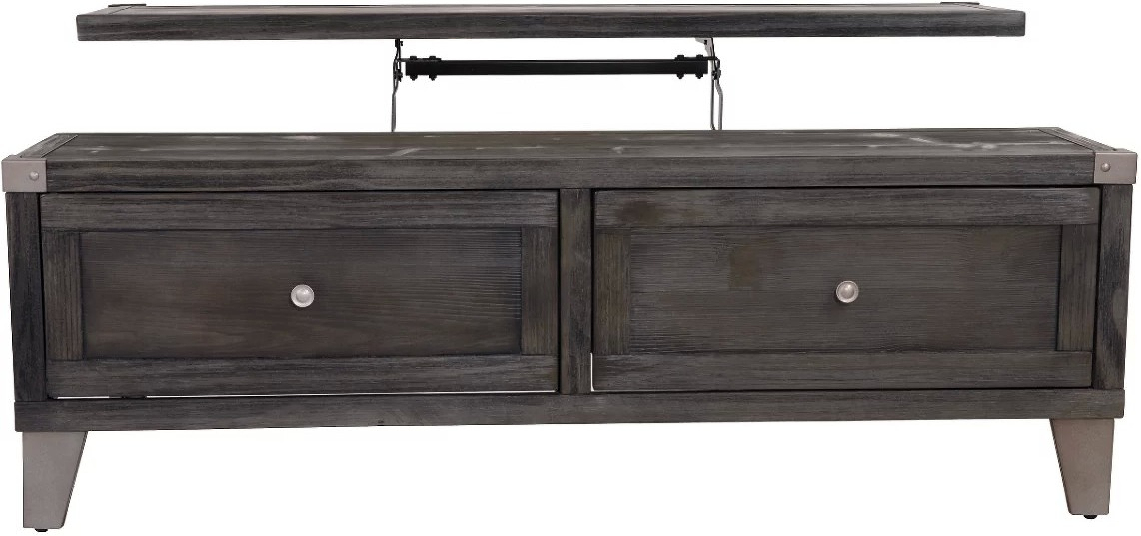 Todoe Dark Gray Lift Top Cocktail Table - 1StopBedrooms.
