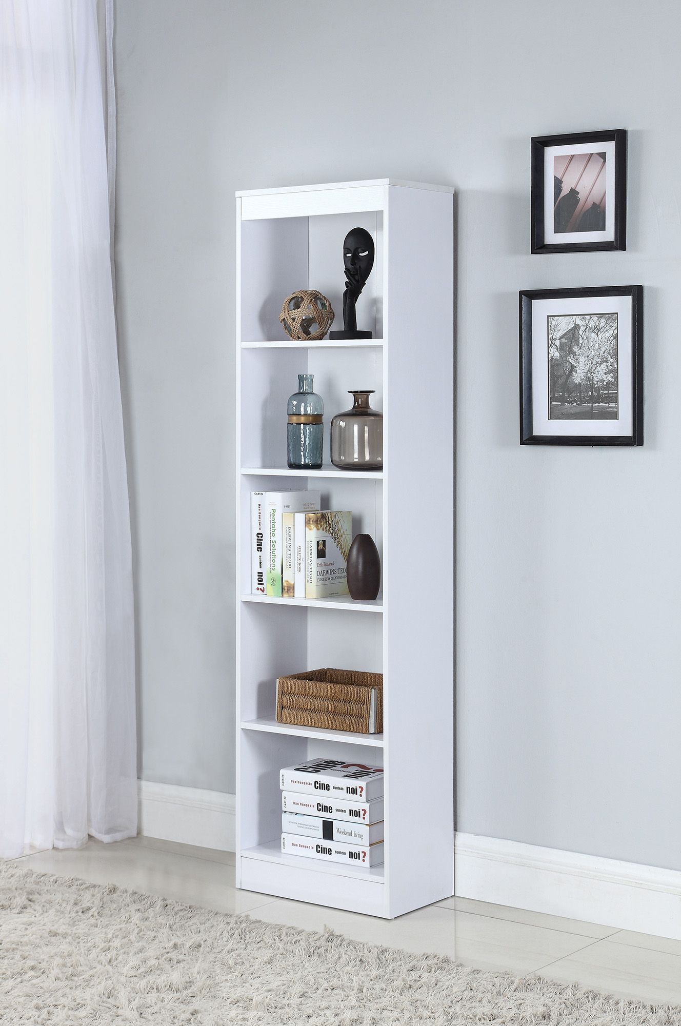 Glossy White Writing Desk - 1StopBedrooms.