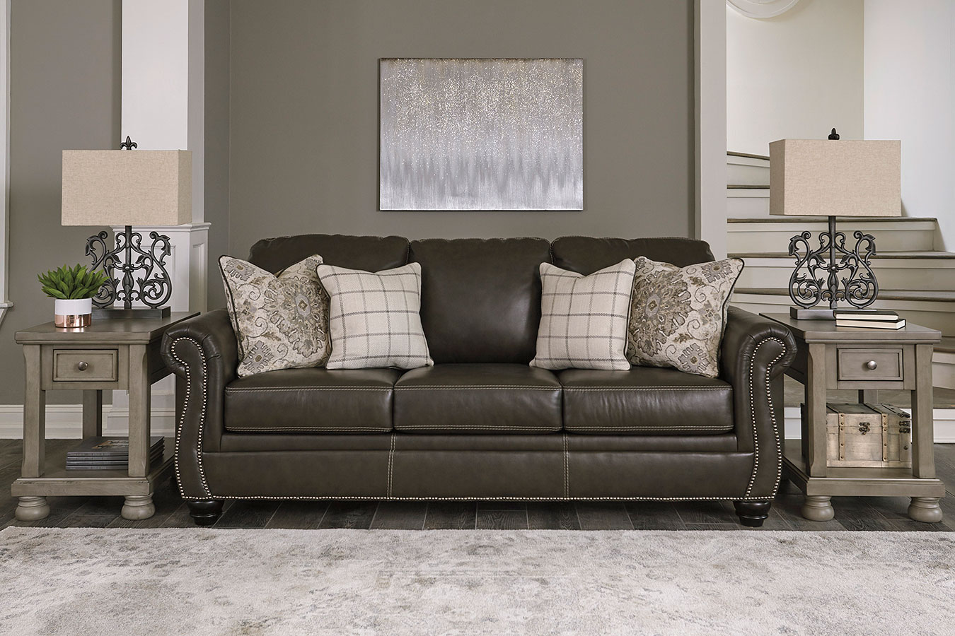 Soletren Stone Sofa - 1StopBedrooms.