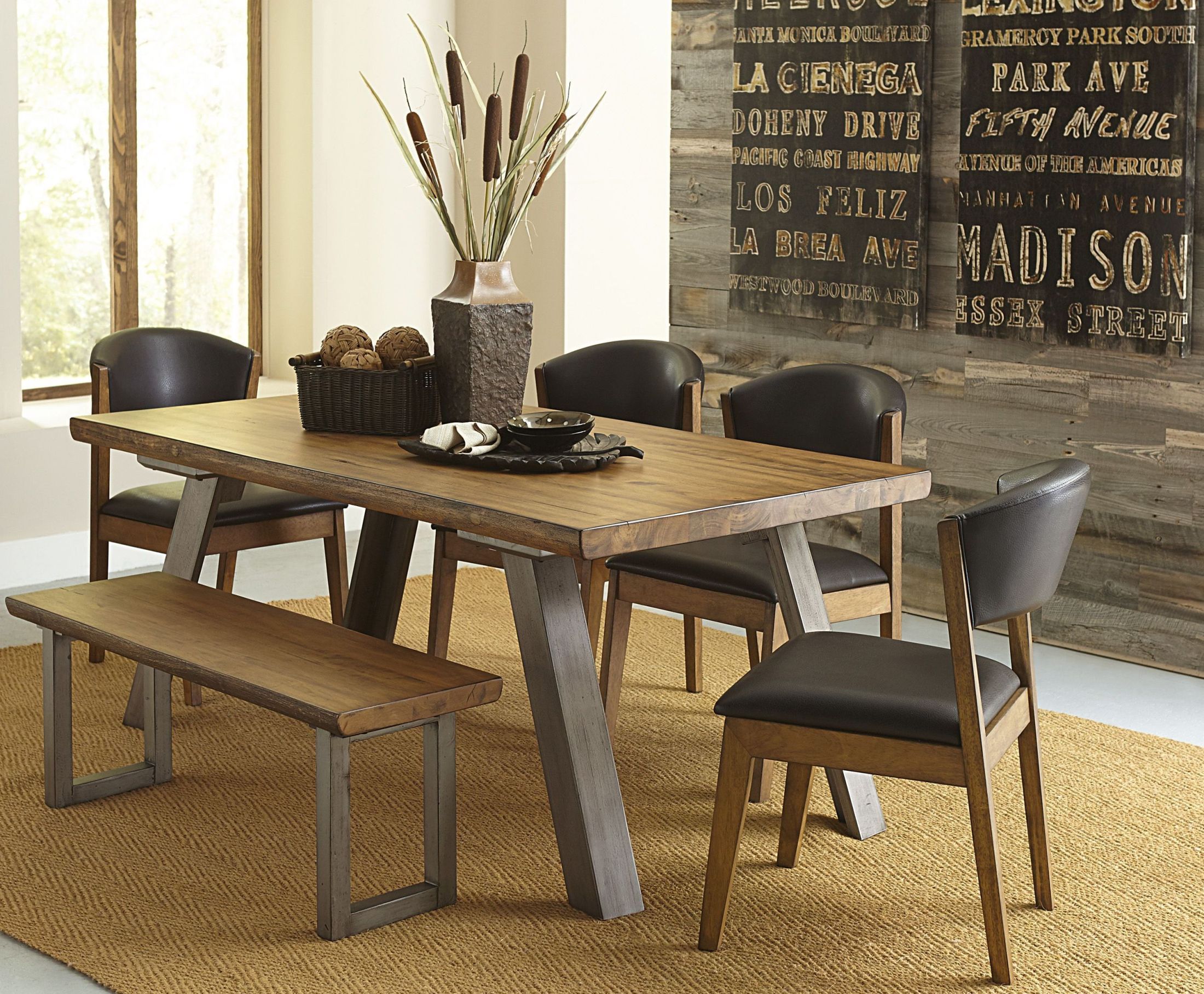 Rhapsody Brown Rectangular Dining Room Set - 1StopBedrooms.