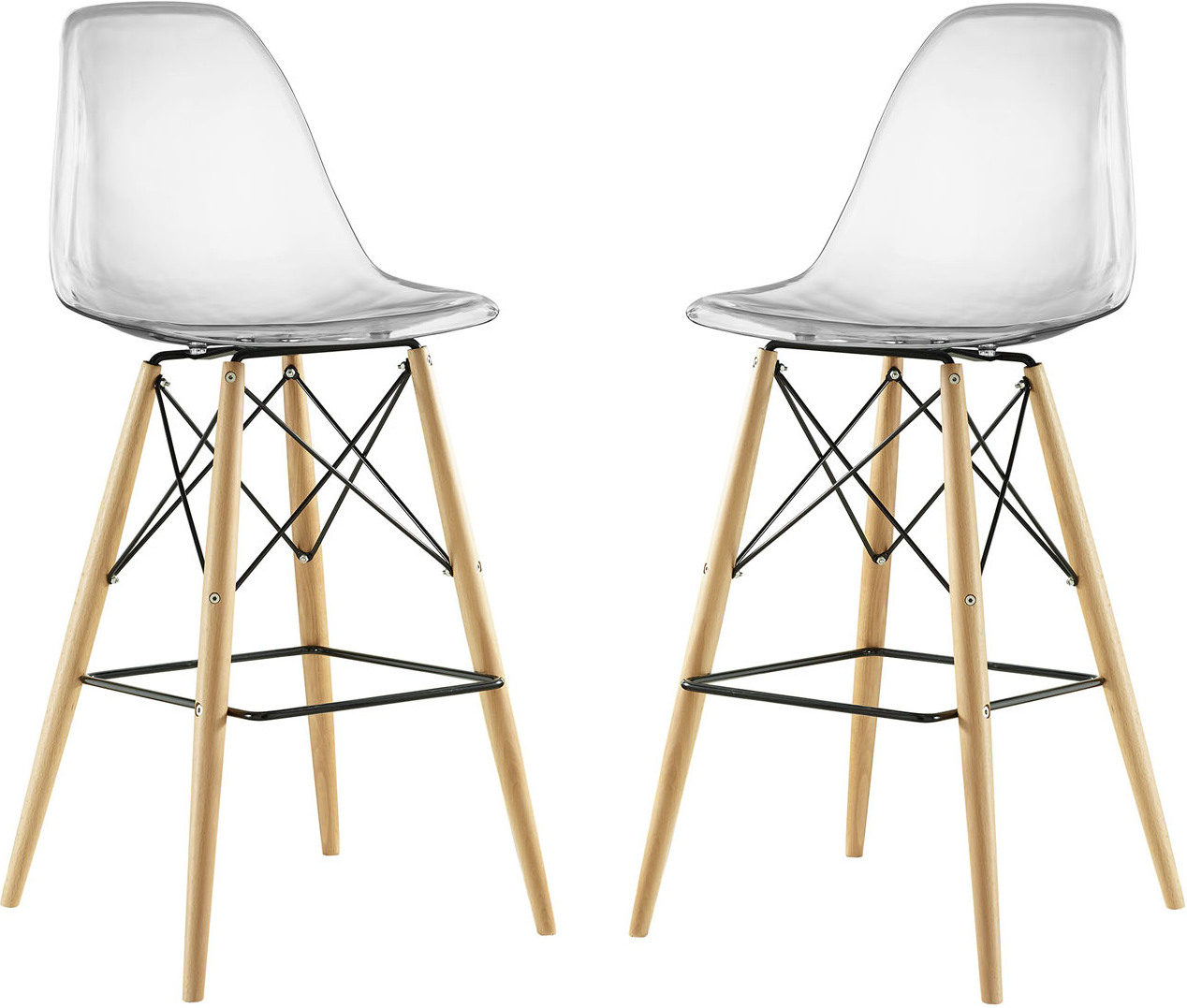 Tripton Linen Upholstered Barstool Set of 2 - 1StopBedrooms.