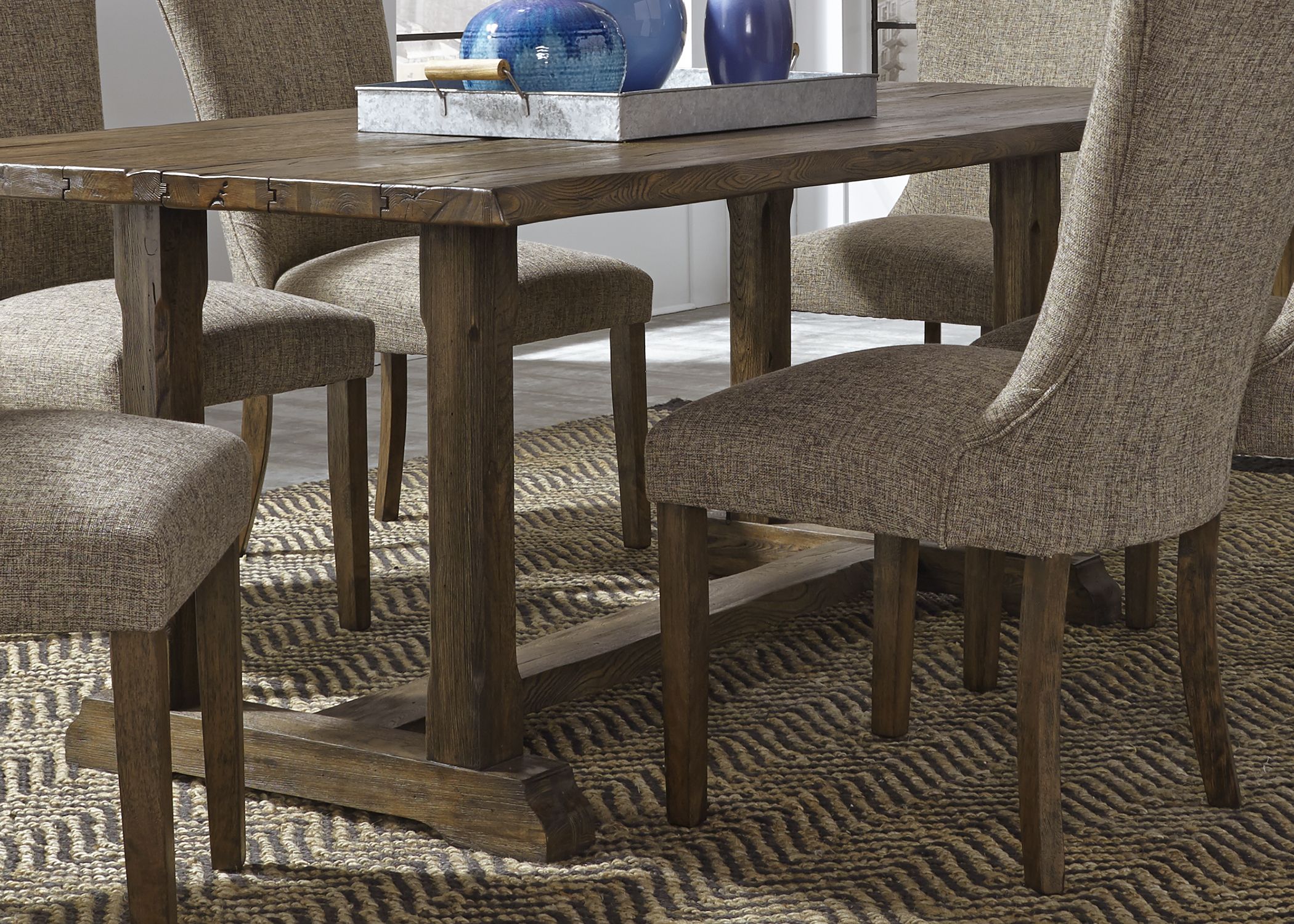 Havenbrook Rustic Russet Trestle Dining Room Set - 1StopBedrooms.