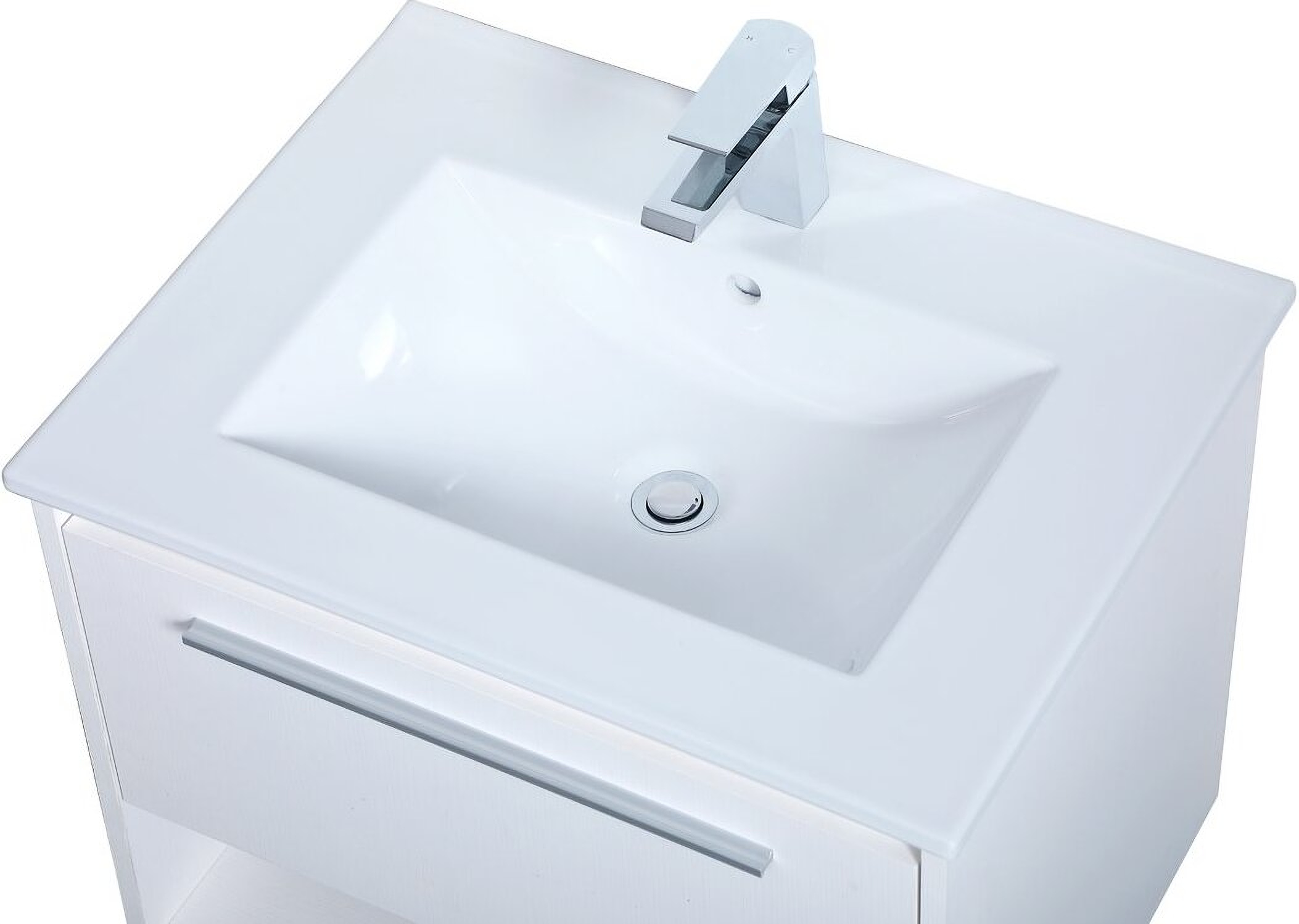 Kasper 24 Inch Single Bathroom Floating Vanity In White - 1StopBedrooms.