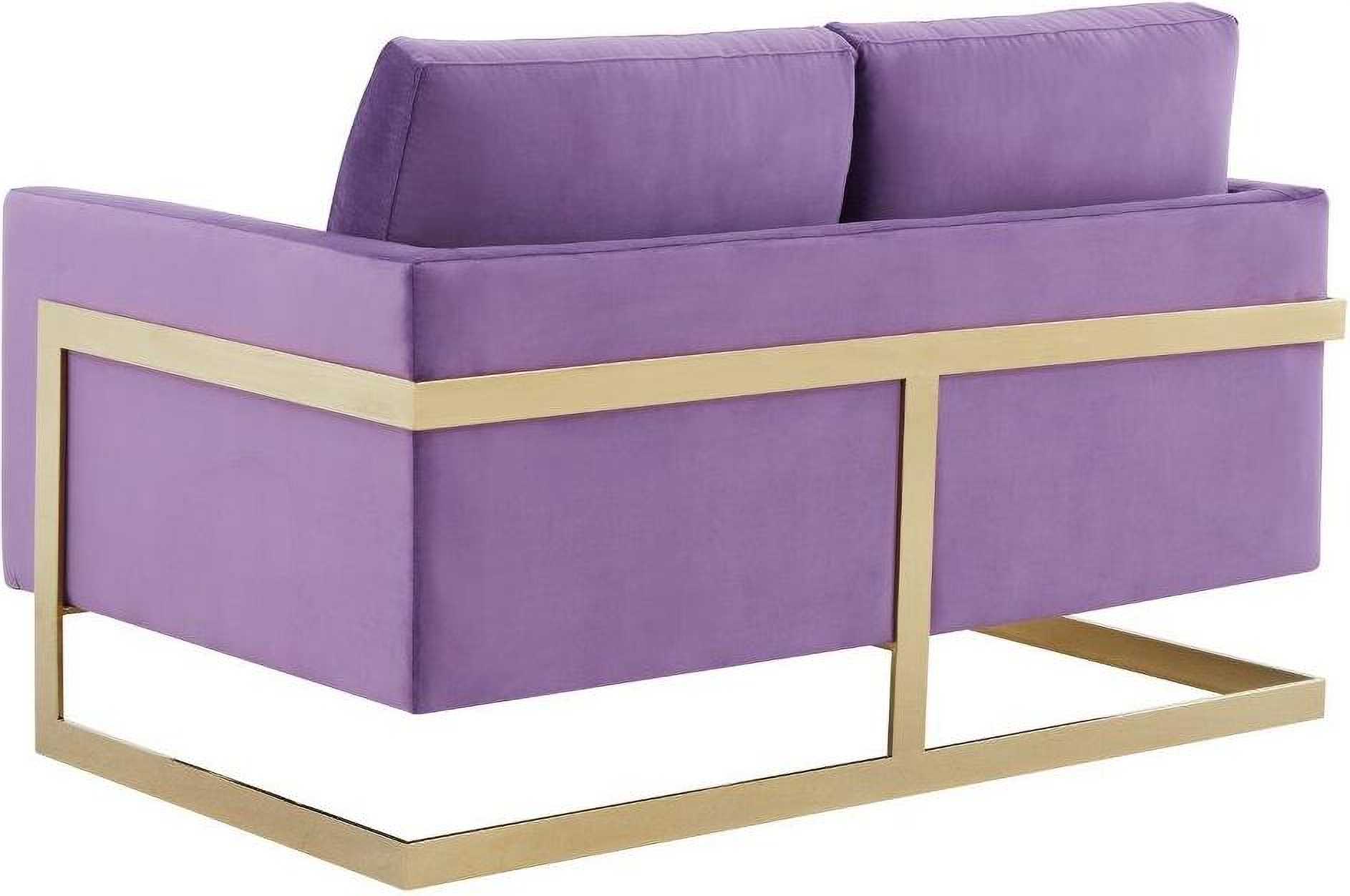LeisureMod Lincoln Purple Modern Mid-Century Upholstered Velvet ...
