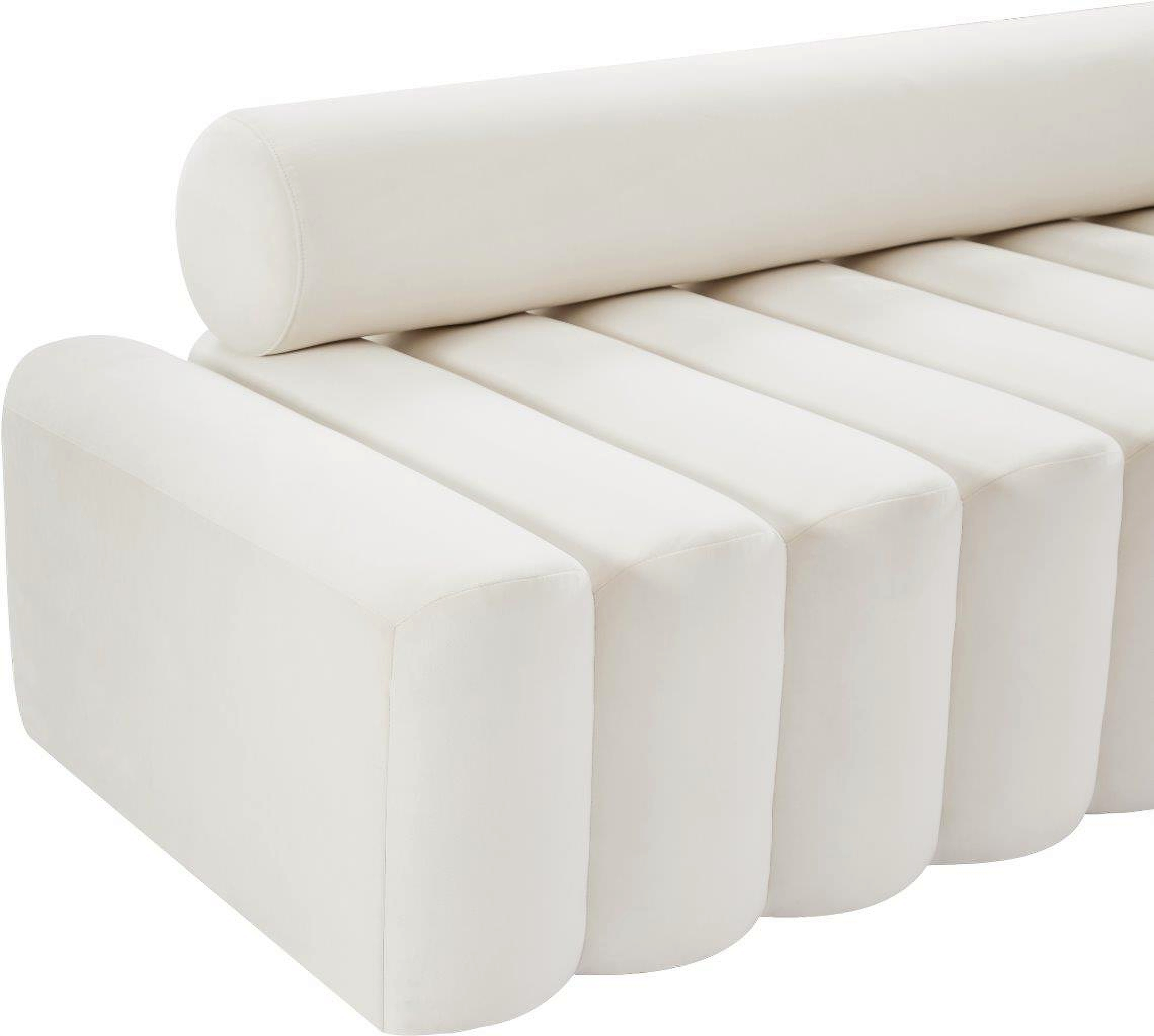 Melody Cream Velvet Loveseat - 1StopBedrooms.