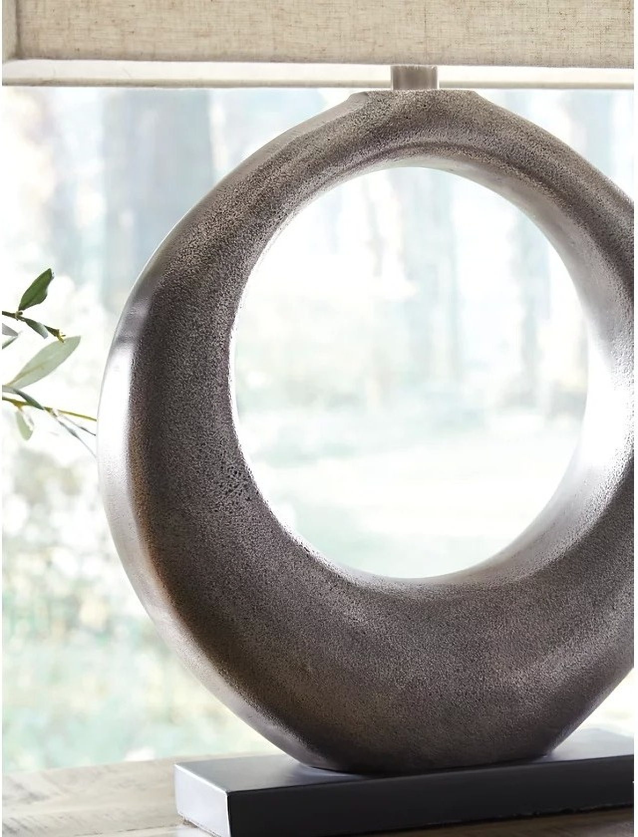 Saria Antique Silver Finish Table Lamp - 1StopBedrooms.