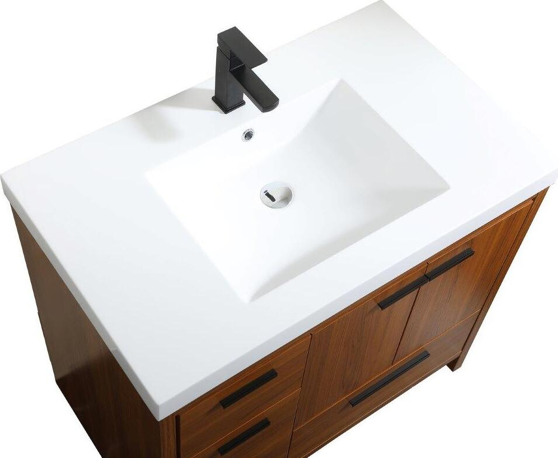 Wyatt 36 Inch Single Bathroom Vanity In Teak - 1StopBedrooms.